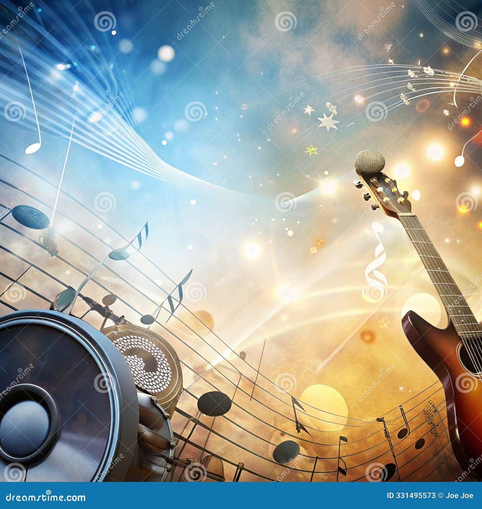 The Light of Music stock illustration. Illustration of aesthetic ...