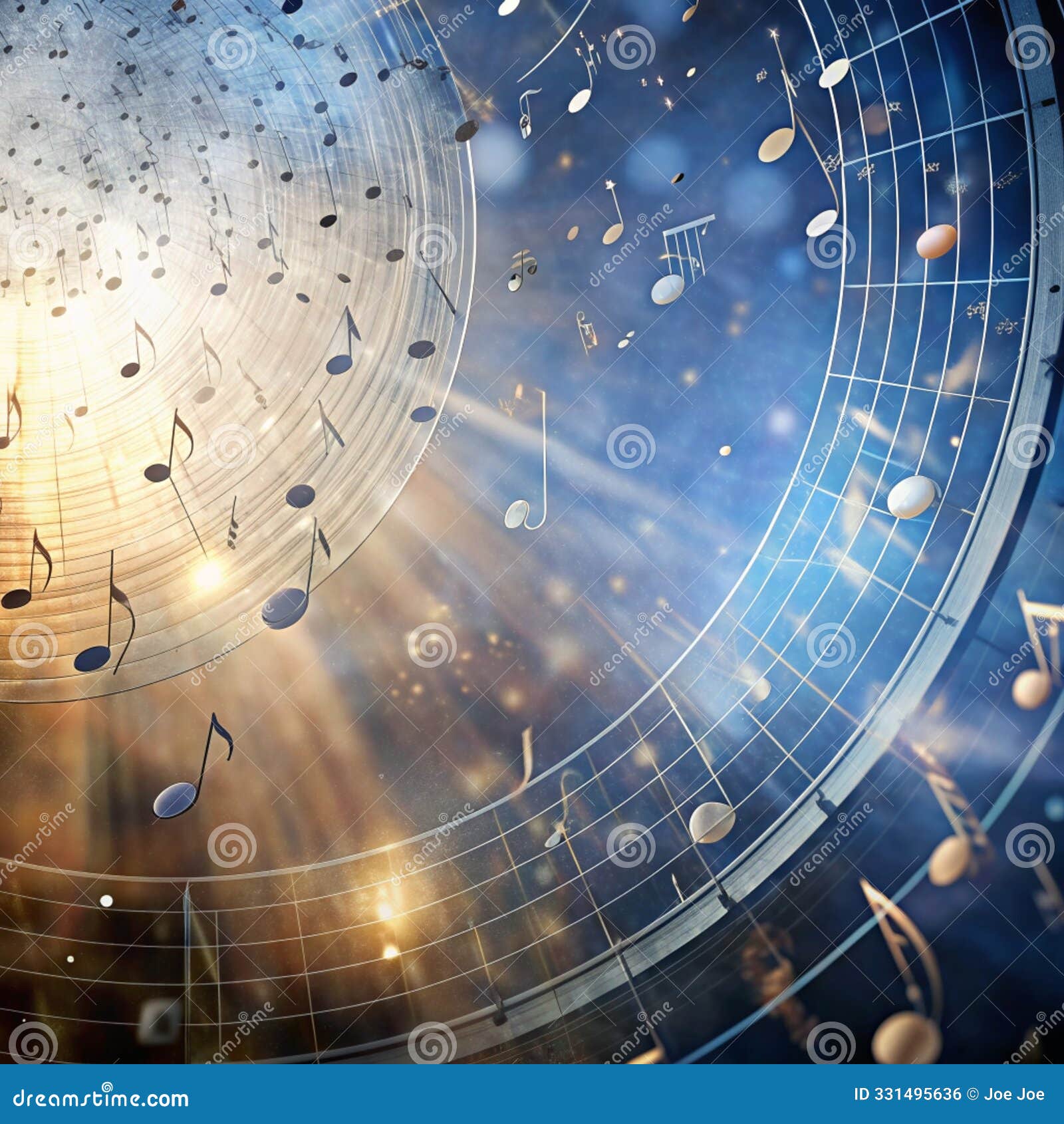 The Light of Music stock illustration. Illustration of colors - 331495636