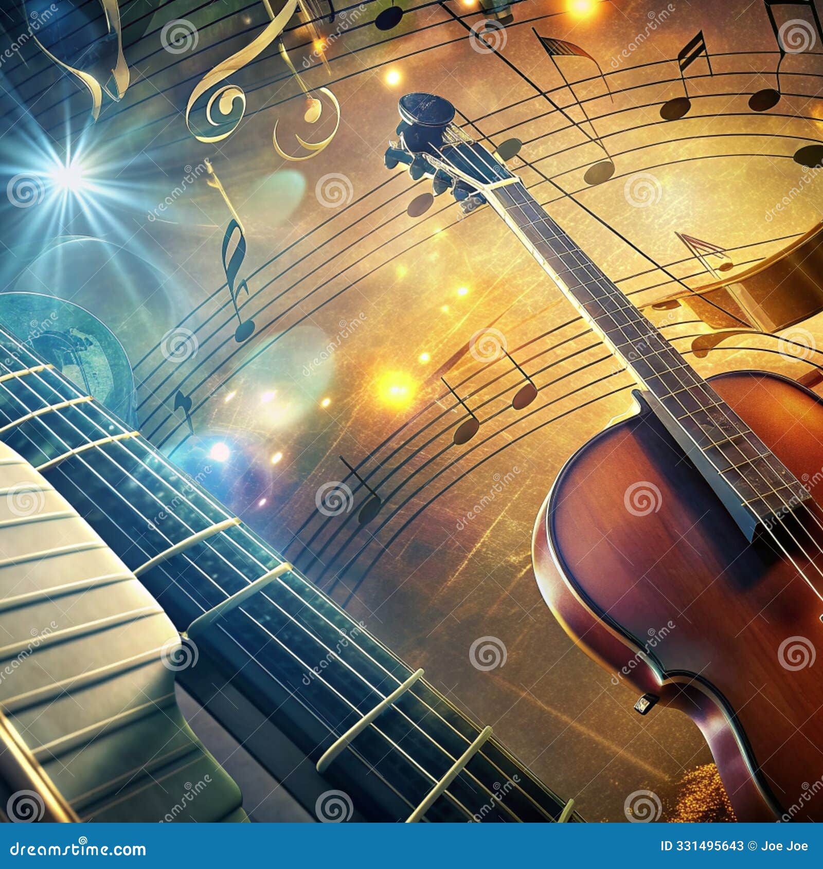 The Light of Music stock illustration. Illustration of transcendent ...
