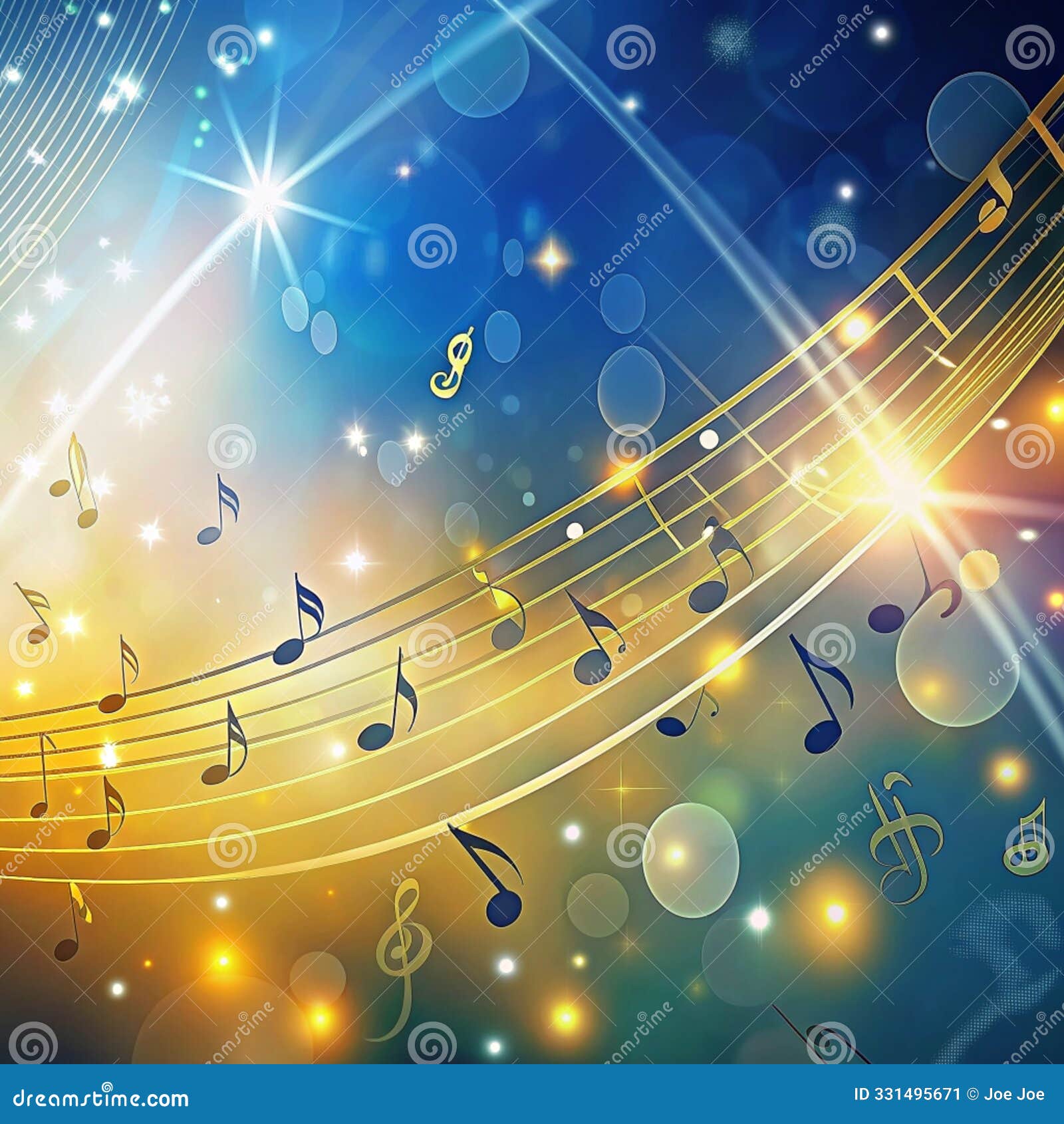 The Light of Music stock illustration. Illustration of colors - 331495671