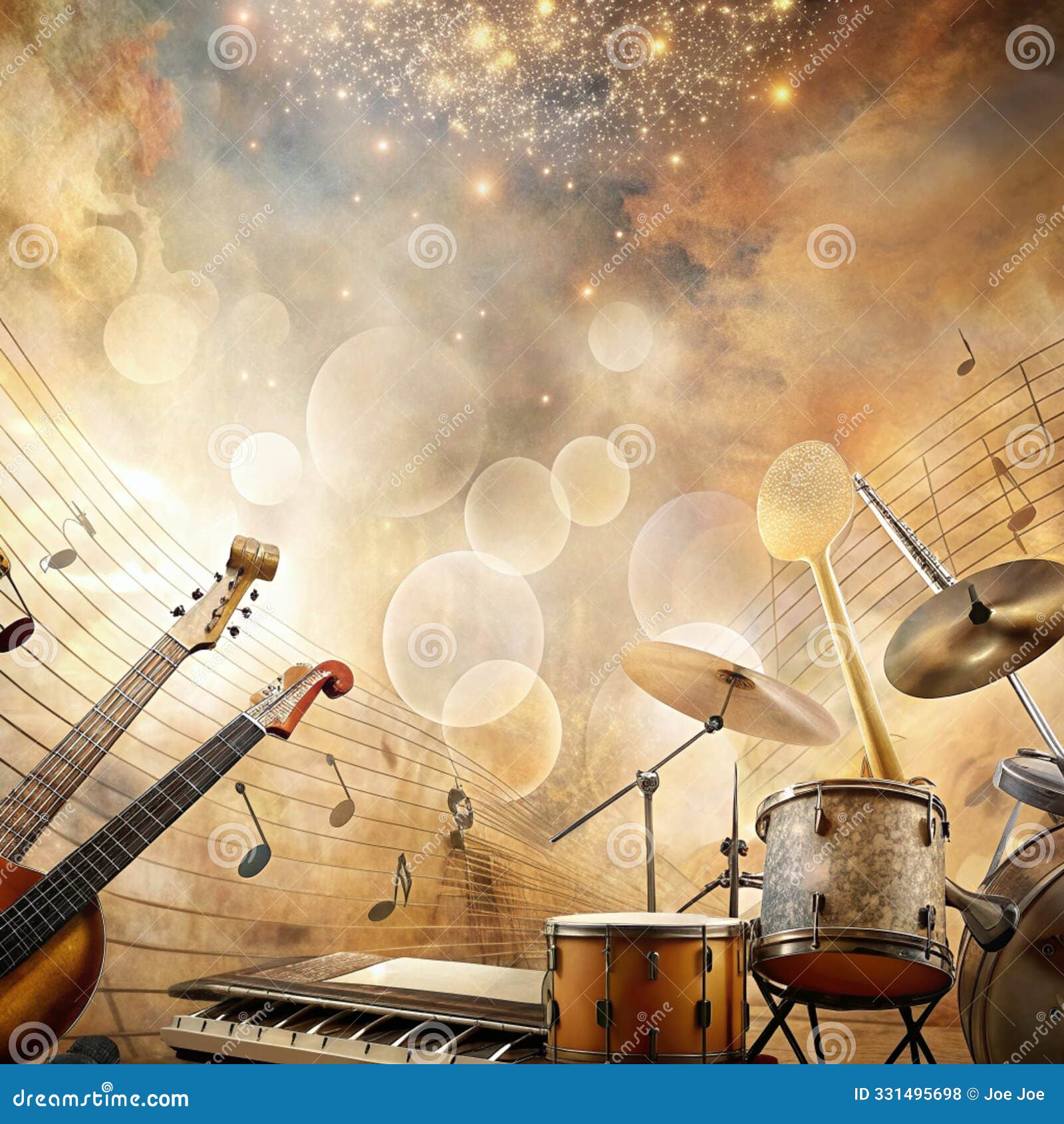 The Light of Music stock illustration. Illustration of euphoria - 331495698