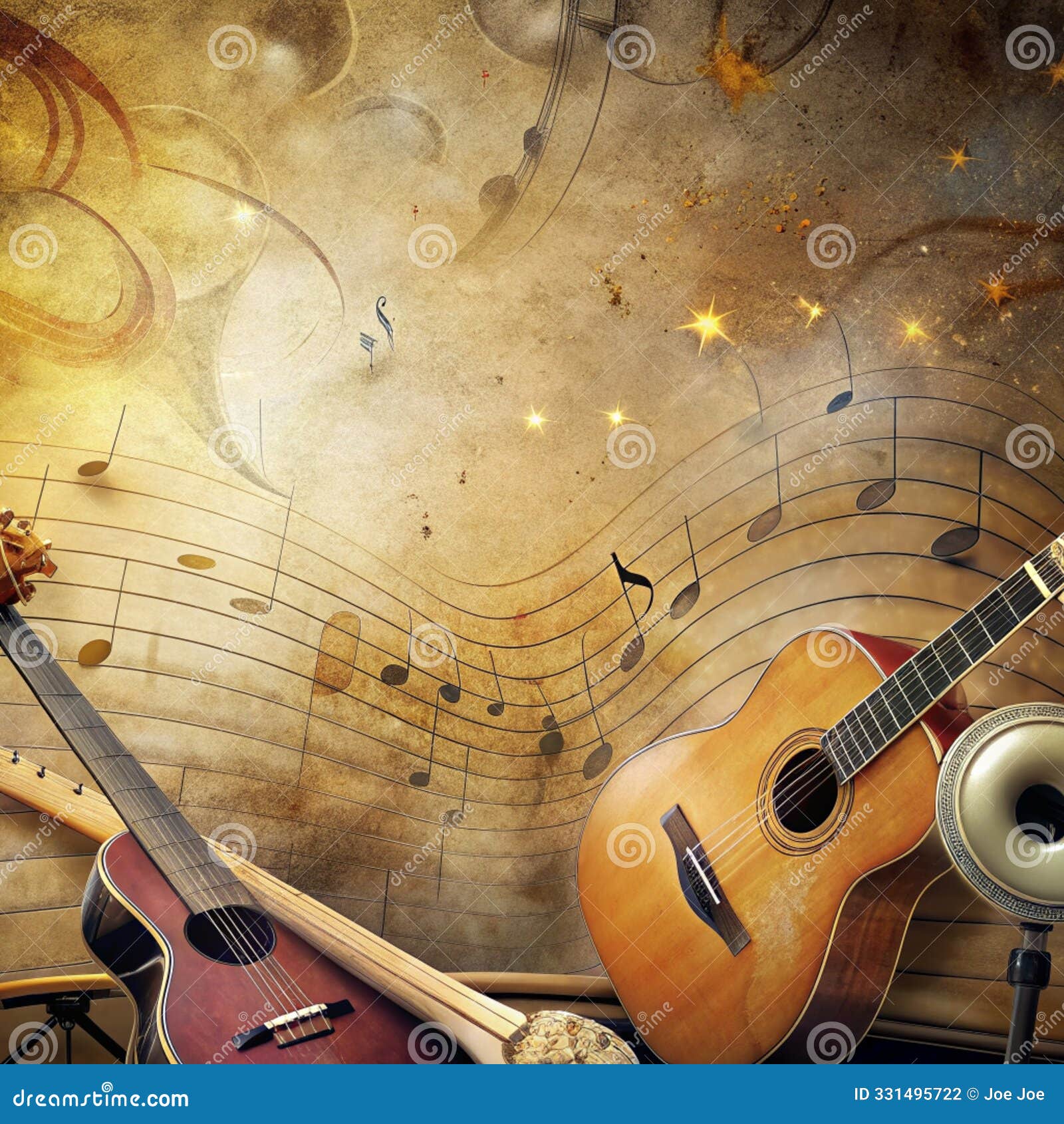 The Light of Music stock illustration. Illustration of backdrop - 331495722