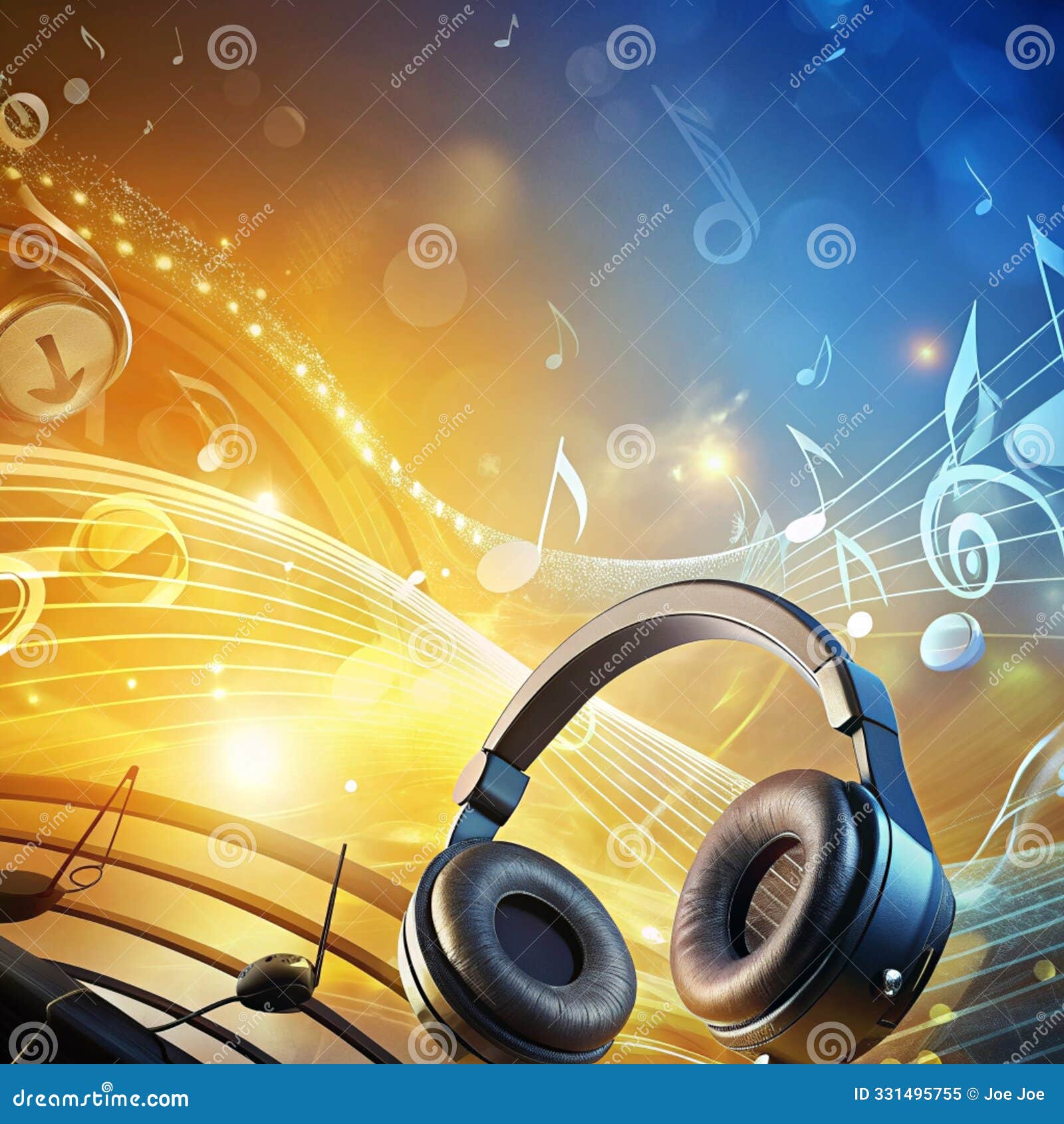 The Light of Music stock illustration. Illustration of nature - 331495755