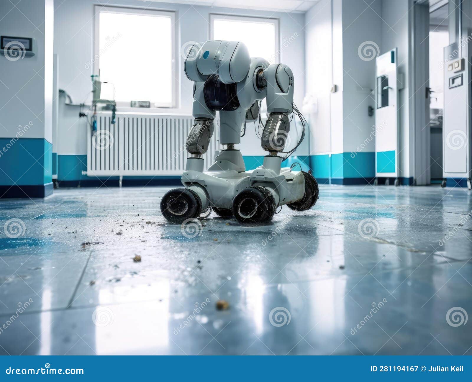 Robot Cleaning Floor With AI Mapping Royalty-Free Stock Photo ...