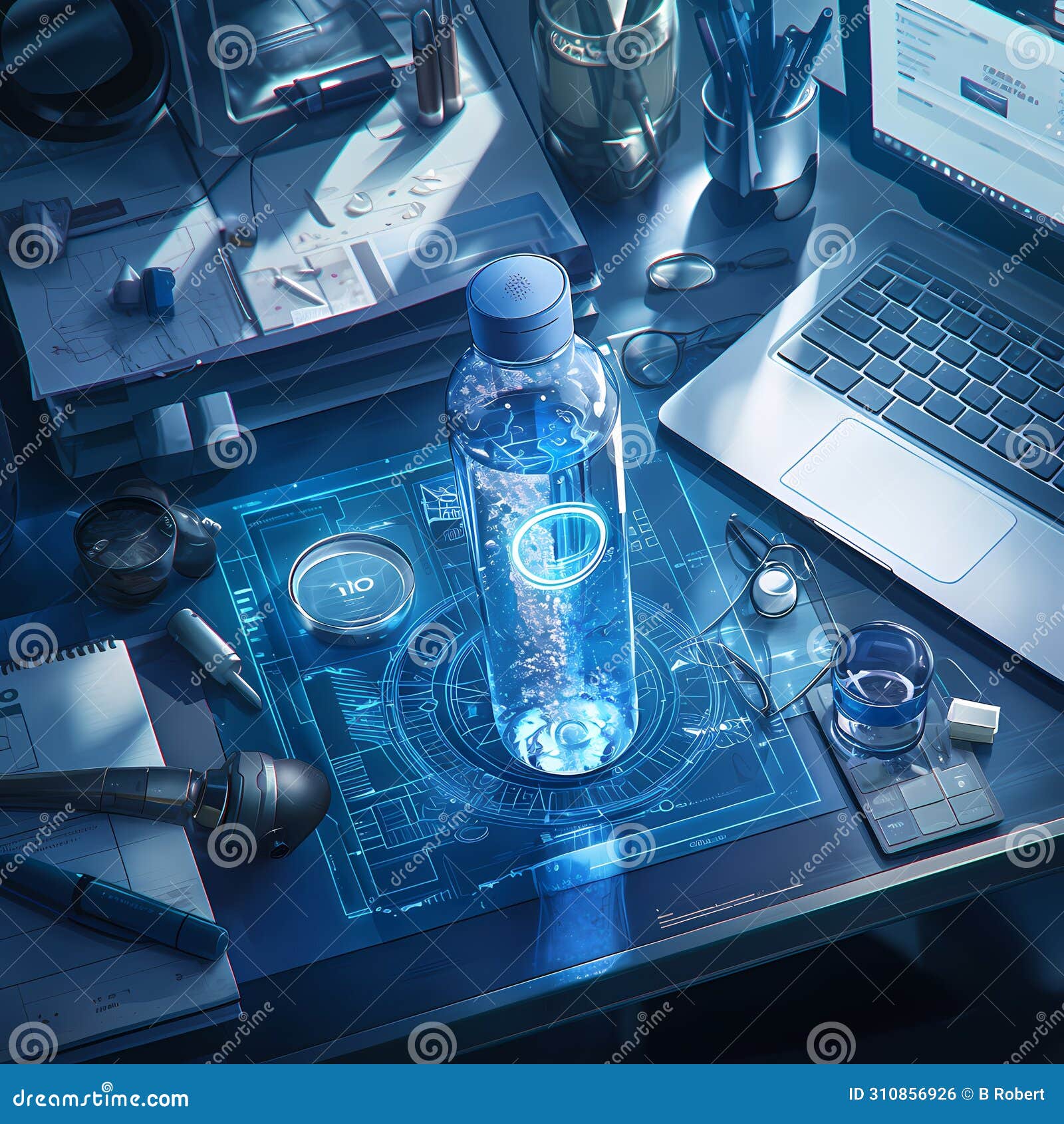 Innovative Technology in Action - Futuristic Lab Environment Stock ...