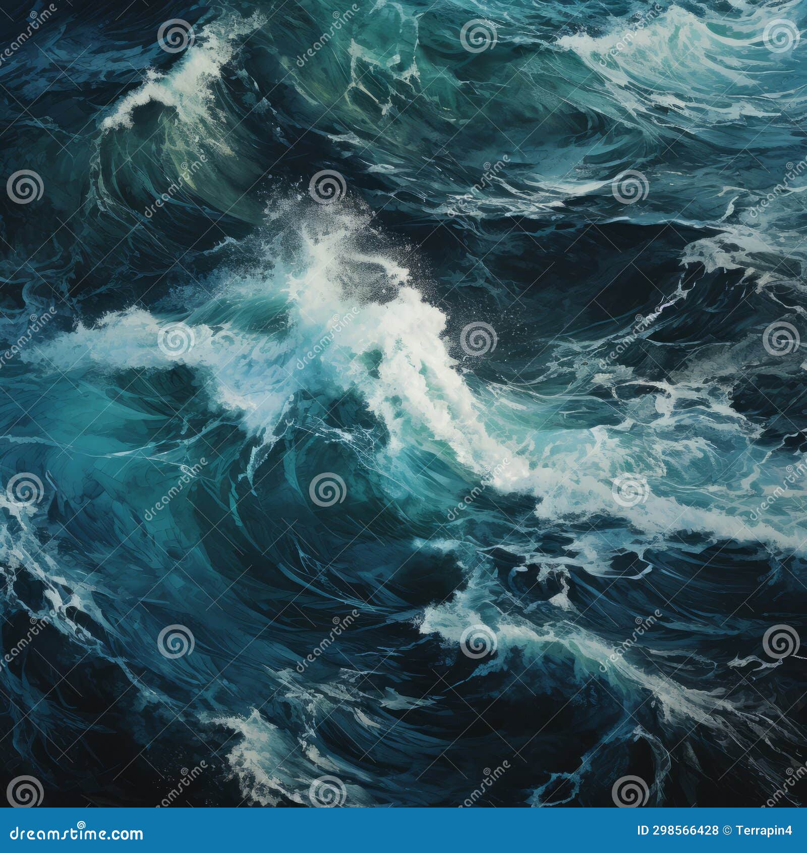 Dark Wave of the Sea stock illustration. Illustration of wave - 298566428