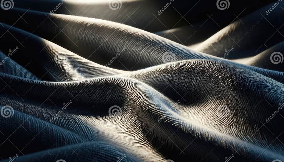 Abstract Light and Shadow Play on Textured Fabric, AI Generated Stock ...