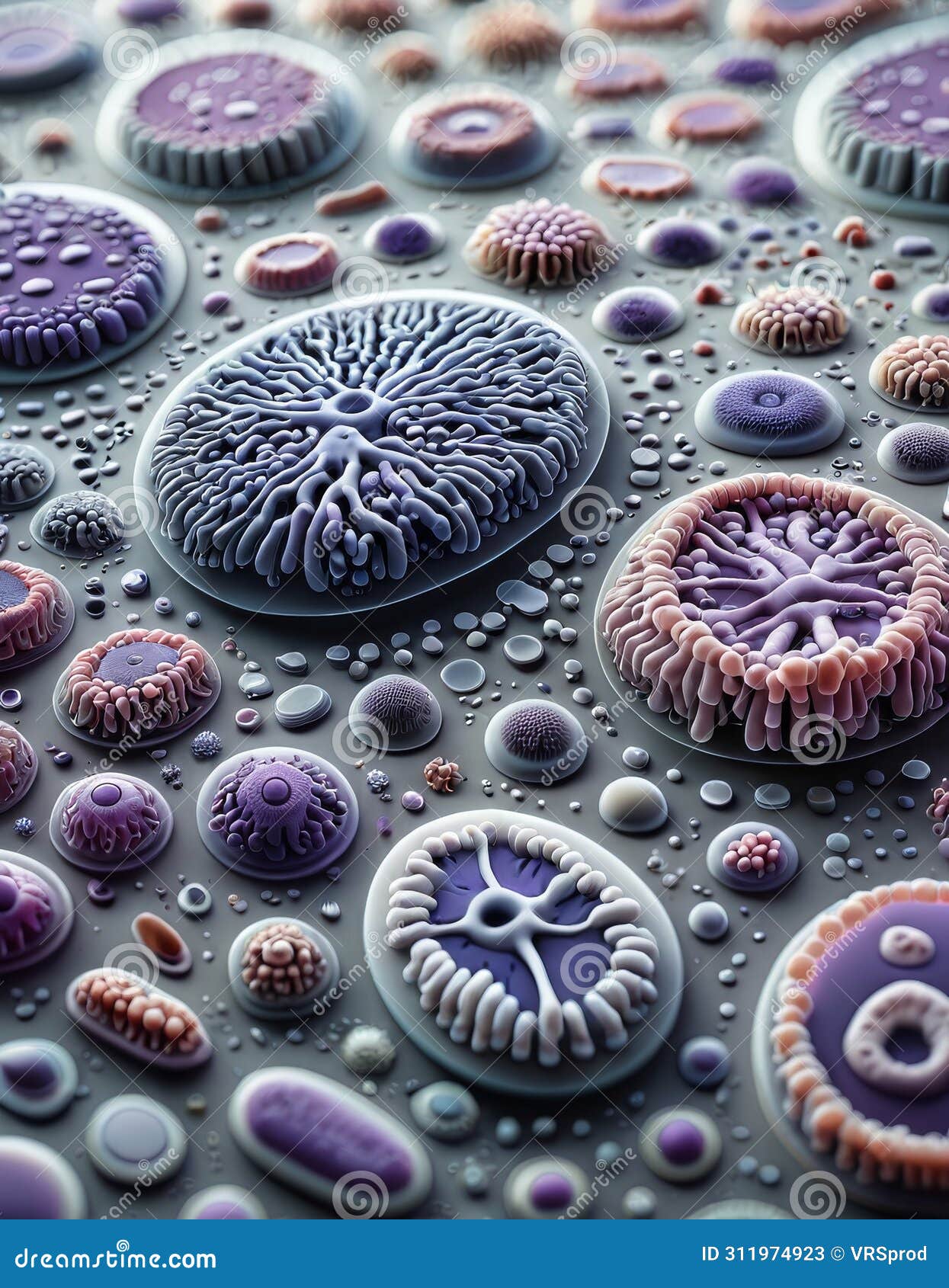Artistic Cell Structures Closeup Stock Image - Image of macro ...
