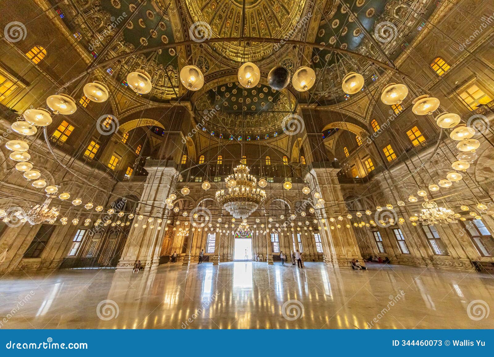 Grand Interior of the Muhammad Ali Mosque Stock Image - Image of ...