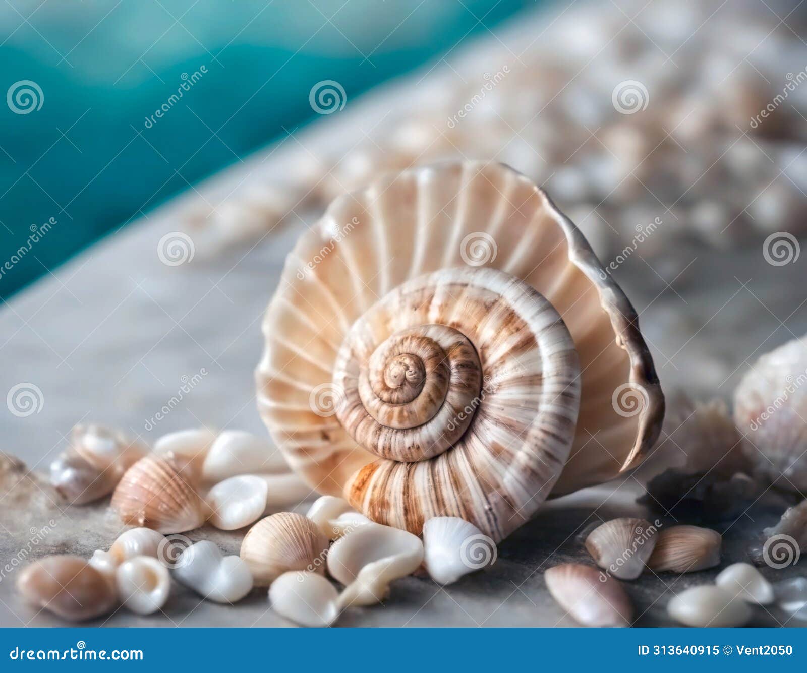 Seashell Symphony: Ocean S Natural Spiral Stock Illustration ...