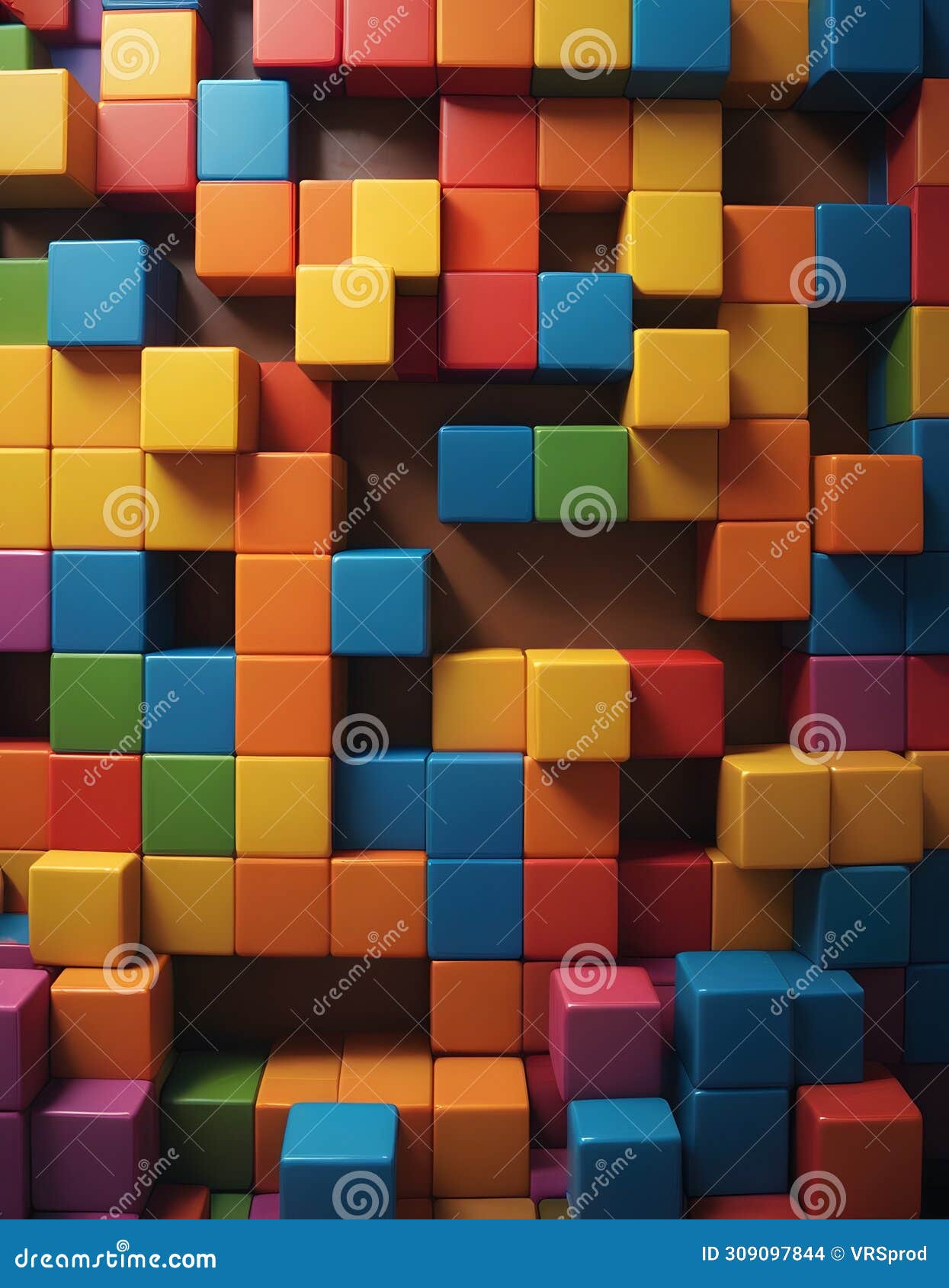 Dynamic Color Block Composition AI Generative Stock Photo - Image of ...