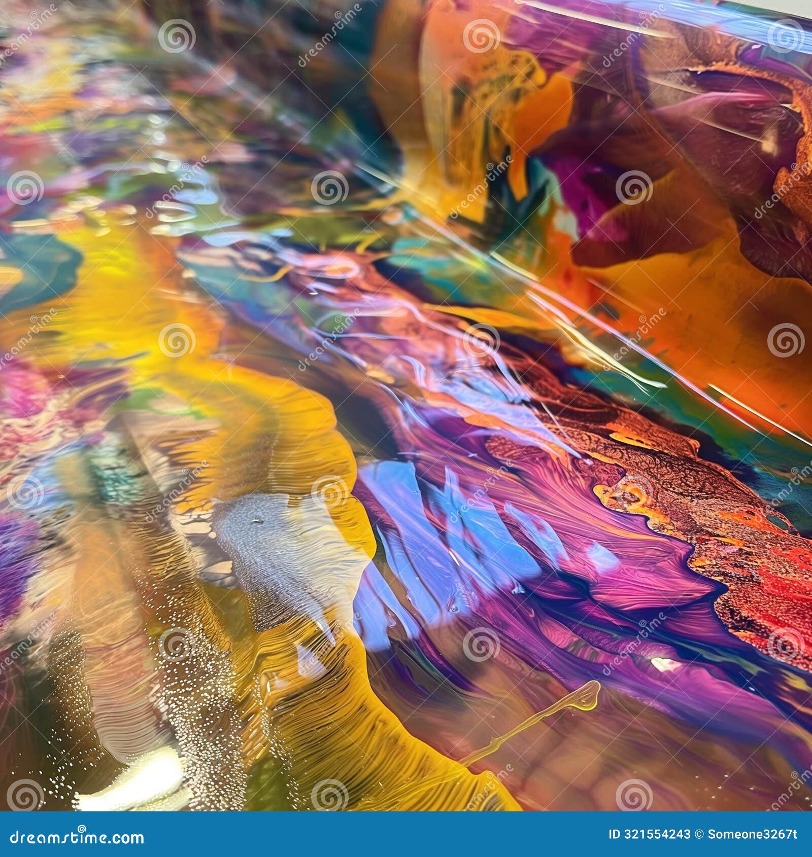 Hydrographic Printing with Colorful Abstract Patterns Stock ...