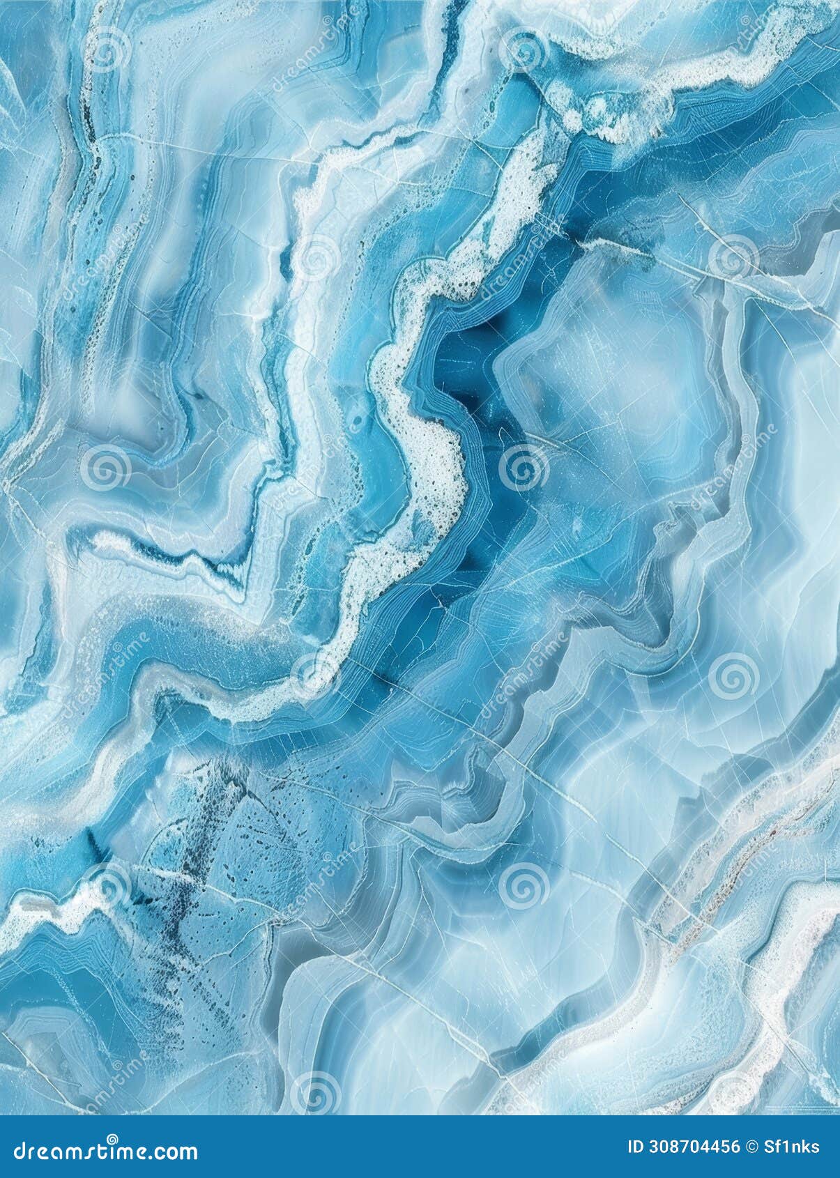 This Image Captures the Soothing Essence of Cerulean Marble, with Wave ...