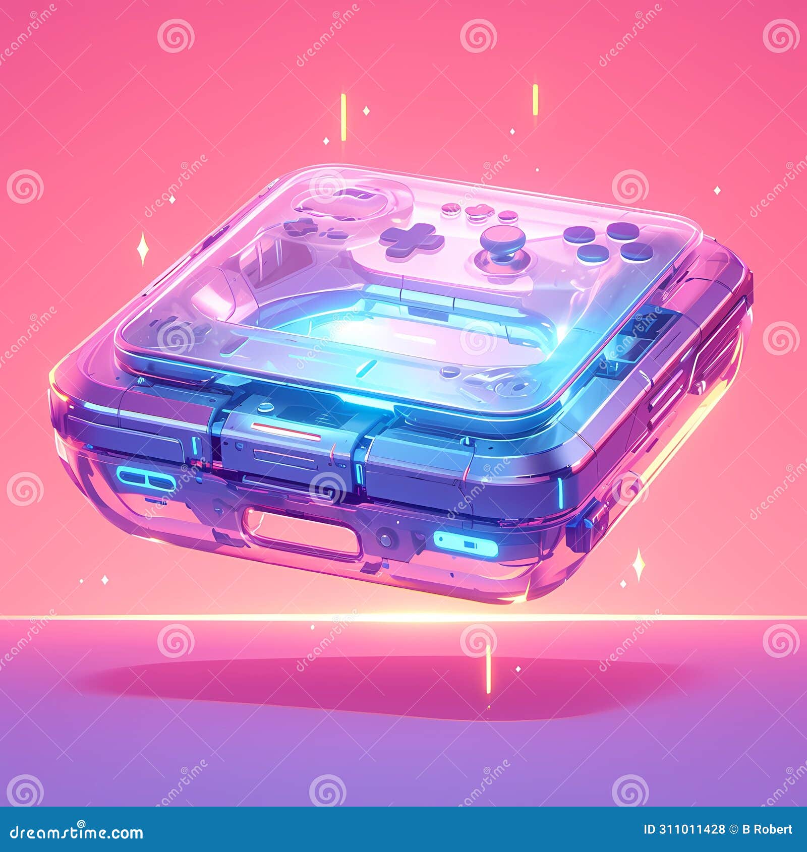 Elegant Gaming Console - Sleek Casing Design Stock Illustration ...