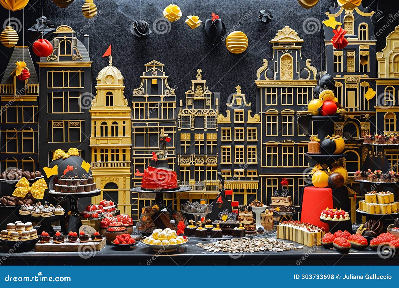 Belgian National Day Celebration Brussels Cityscape Stock Photo - Image ...