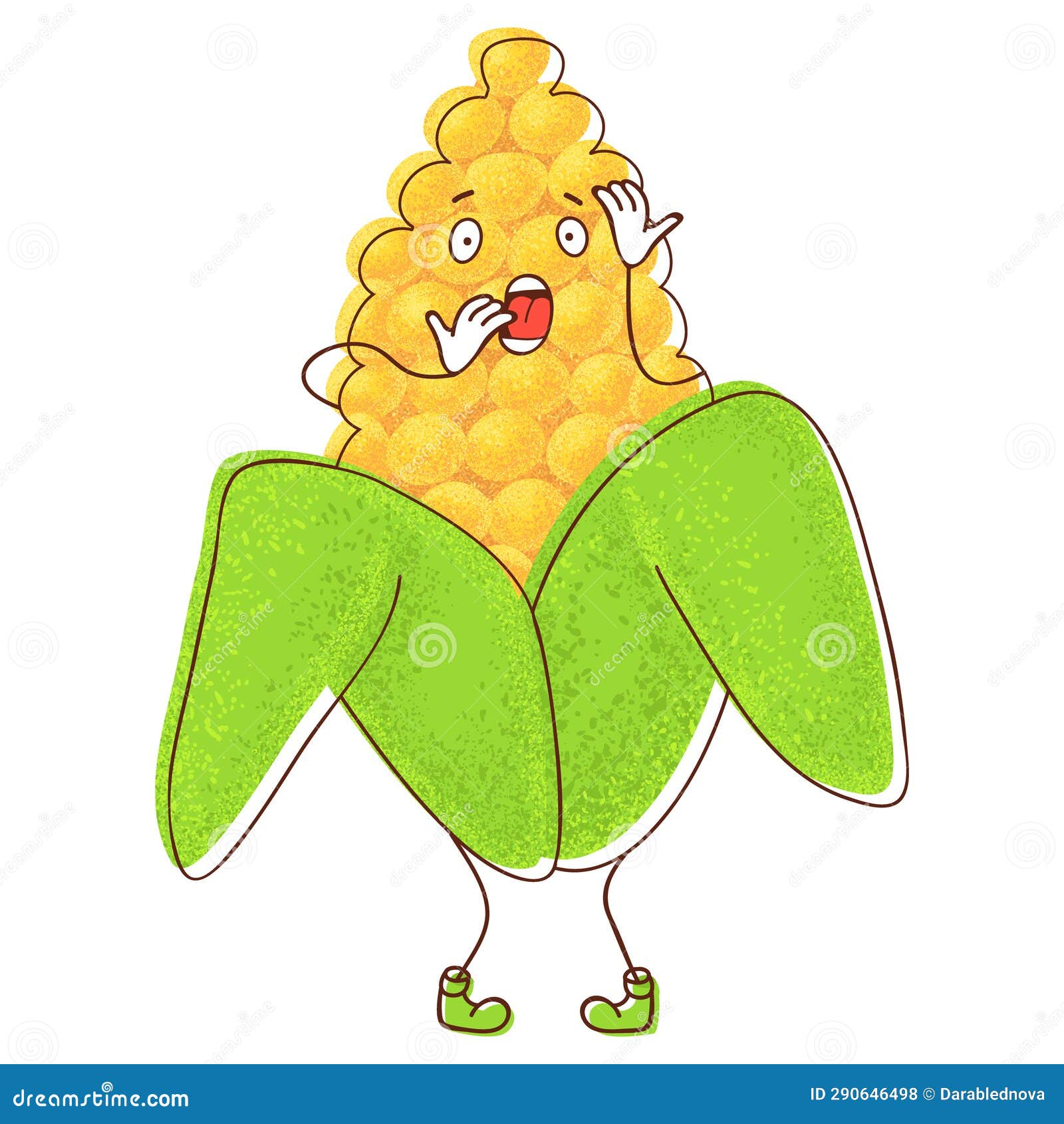 An Image Capturing the Essence of a Surprised or Shocked Corn Character ...
