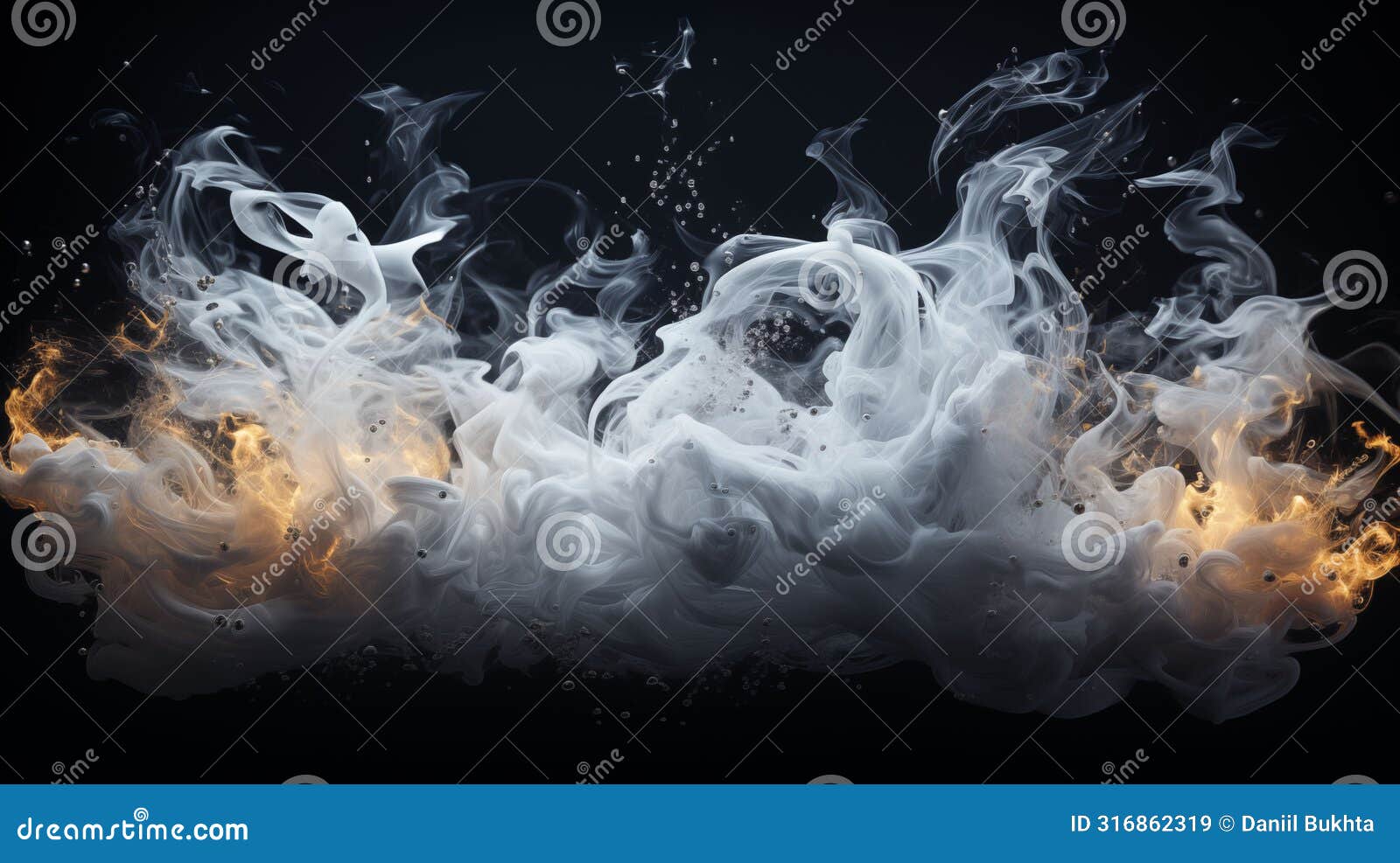 An Image Capturing an Silver Smoke Suspended in the Air. Generative AI ...