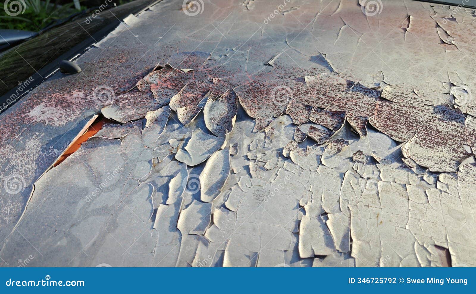 Car Paint Corrosion on the Surface of the Car Outer Body. Stock Photo ...