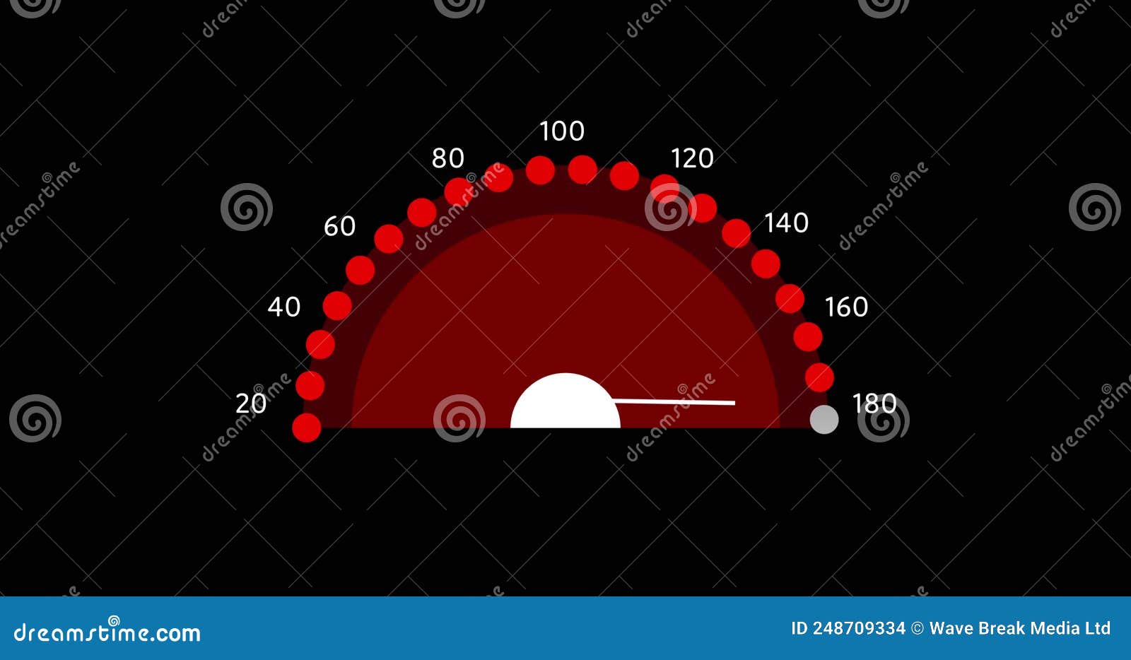 Image of Car Speedometer on Black Background Stock Illustration ...
