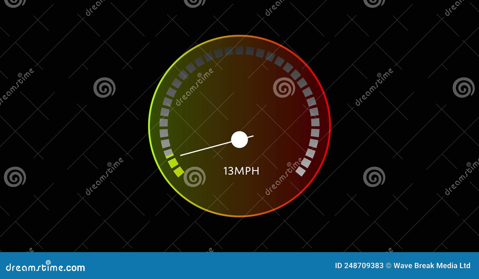 Image of Car Speedometer on Black Background Stock Illustration ...