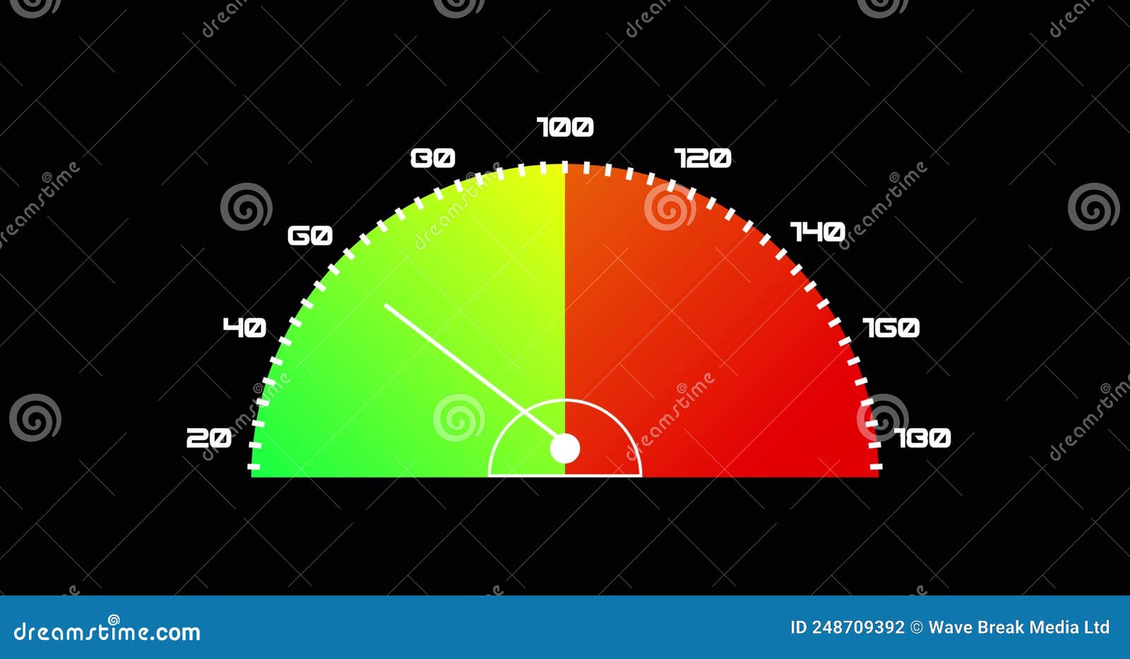 Image of Car Speedometer on Black Background Stock Illustration ...
