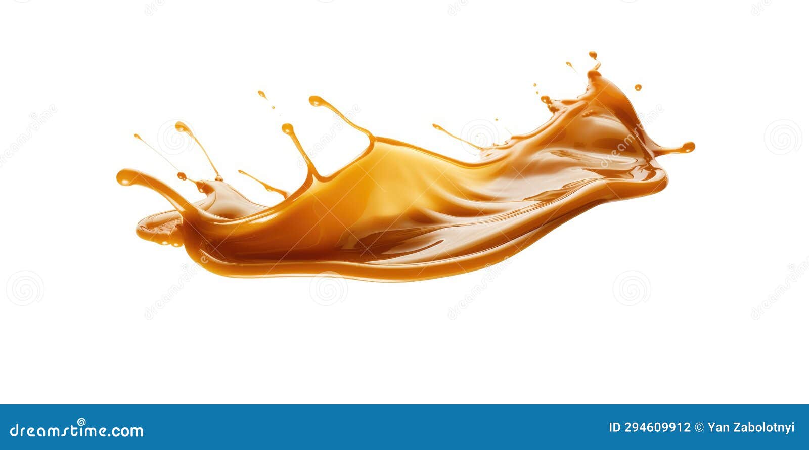 An Image of Caramel Splash Presented As an Isolated Cutout Stock ...