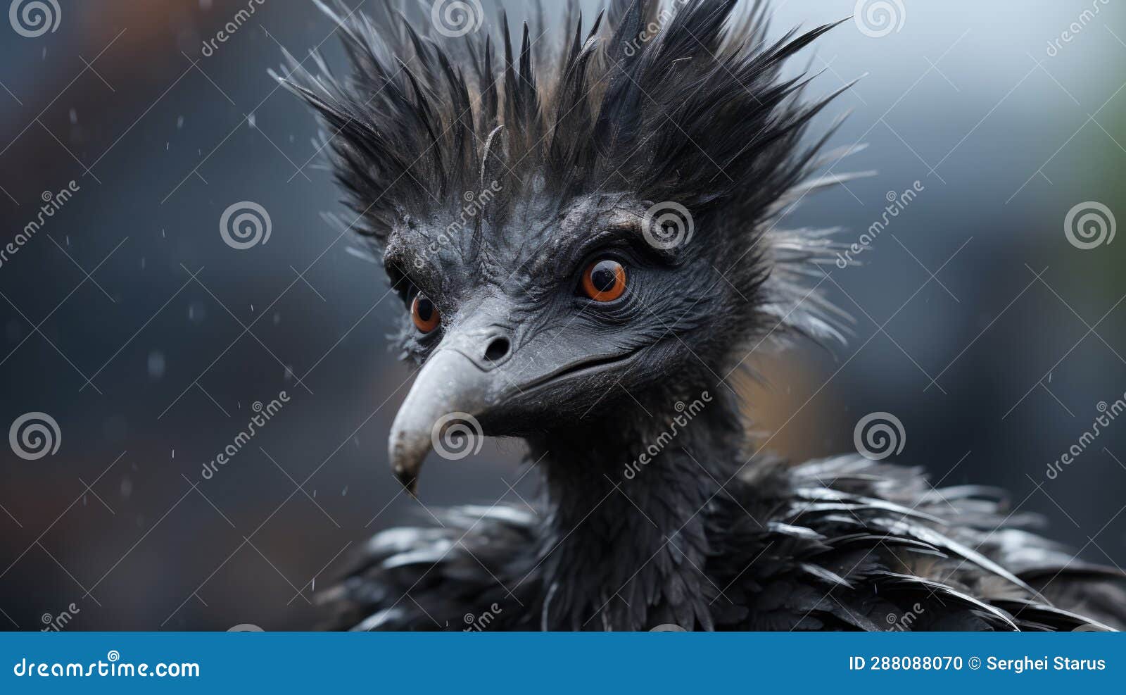 An Image of a Carnivore Bird with Spiky Hair, AI Stock Photo - Image of ...