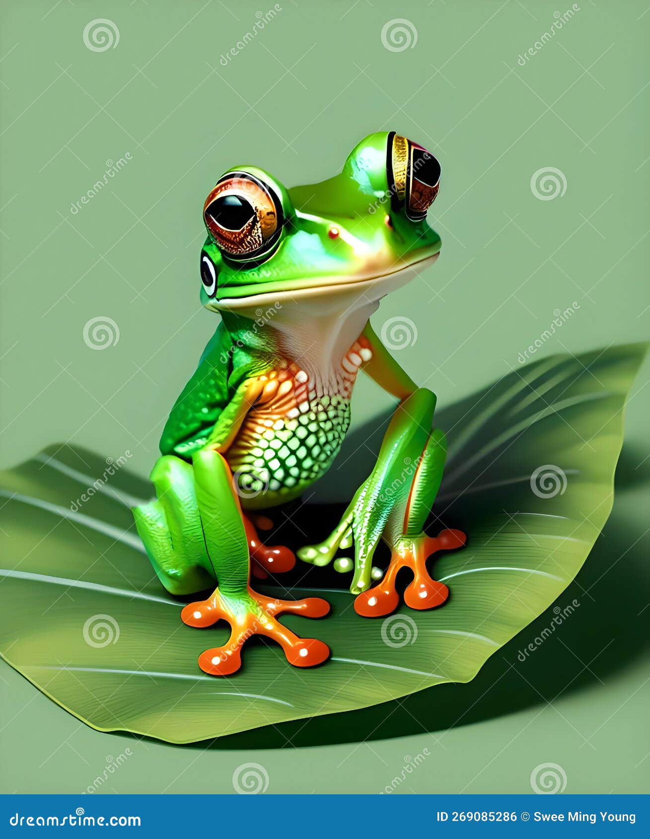 Image of the Cartoon Character Anthropomorphic Frog Stock Illustration ...