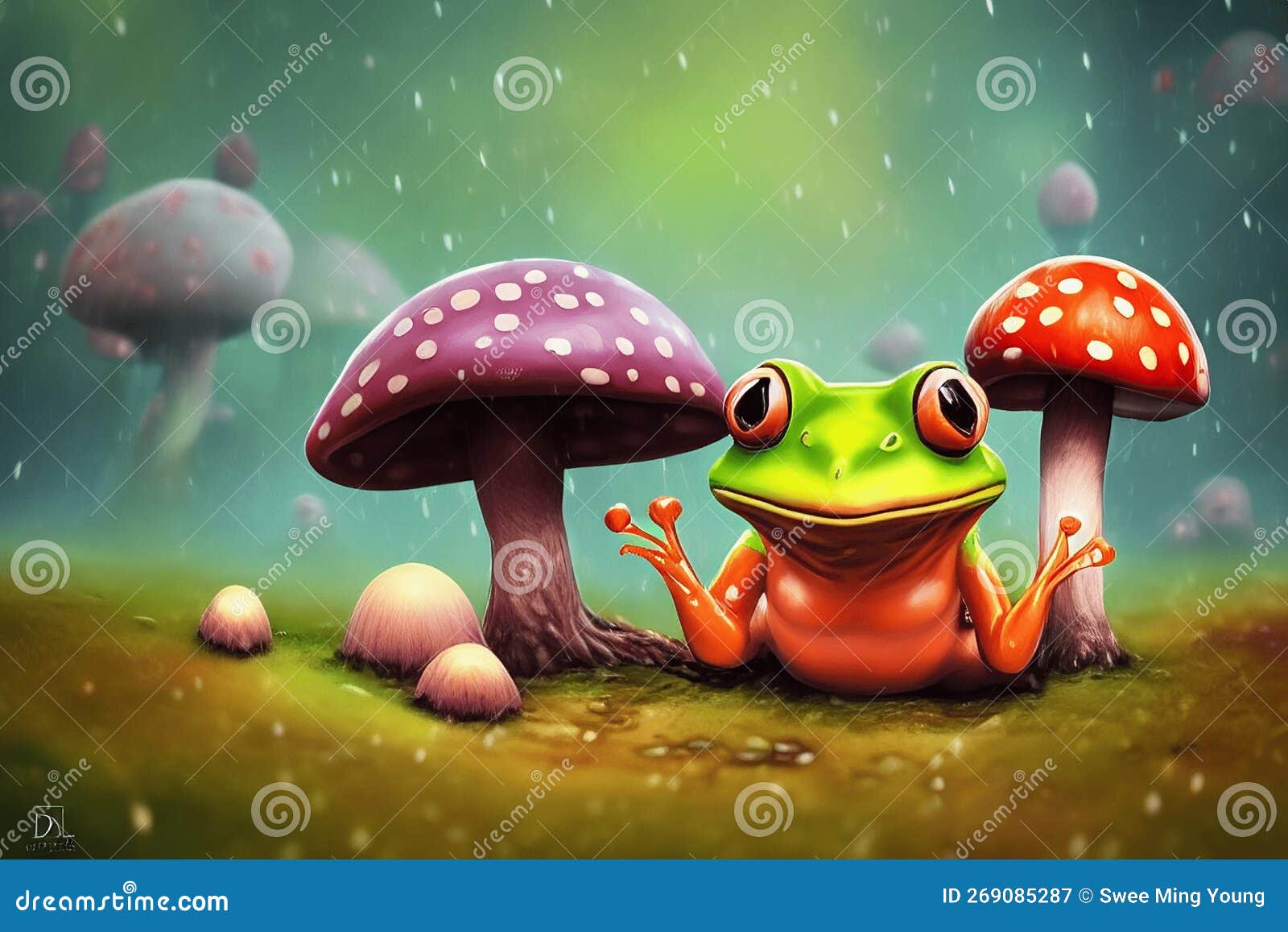 Image of the Cartoon Character Anthropomorphic Frog Stock Illustration ...