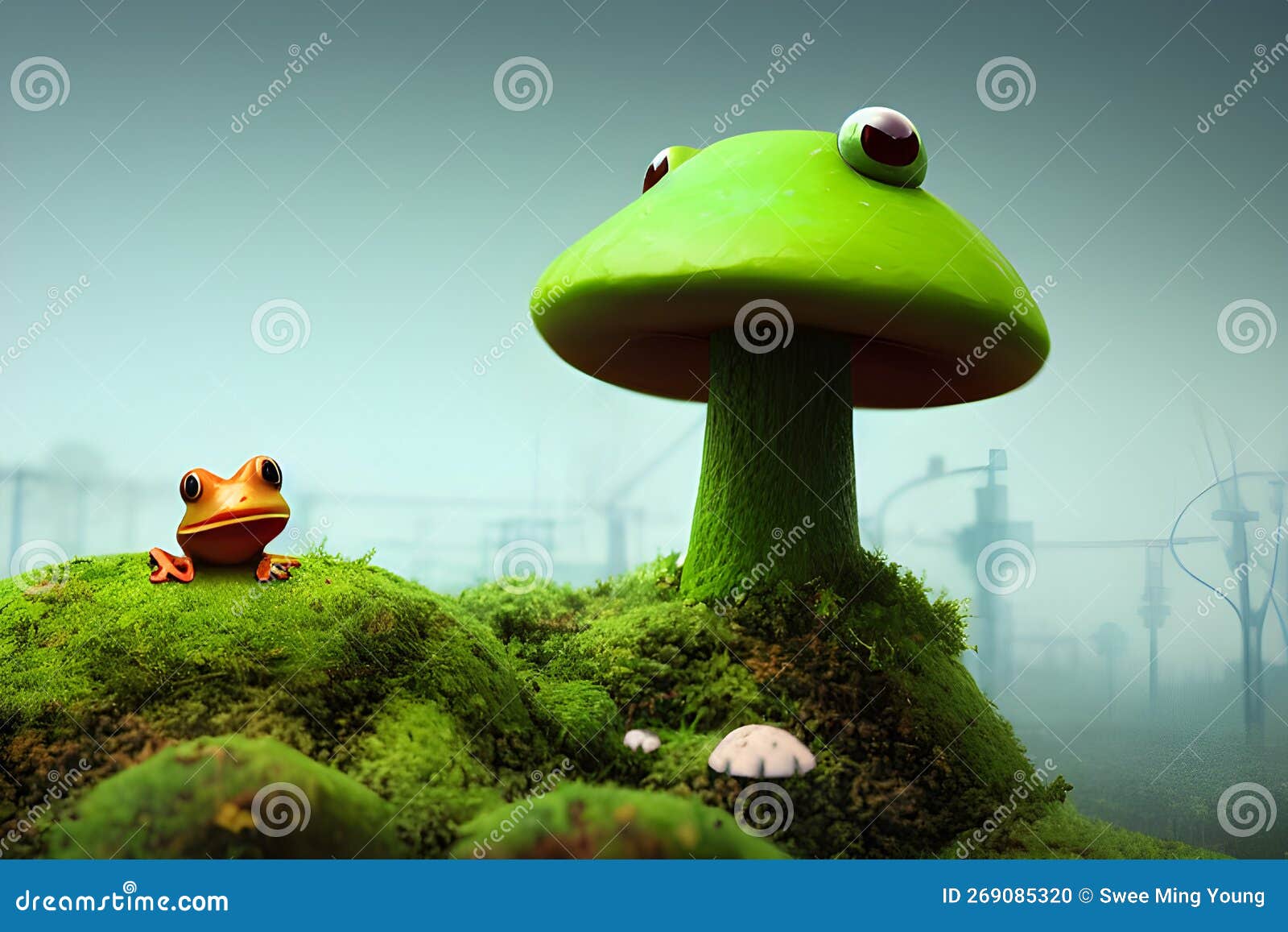 Image of the Cartoon Character Anthropomorphic Frog Stock Illustration ...