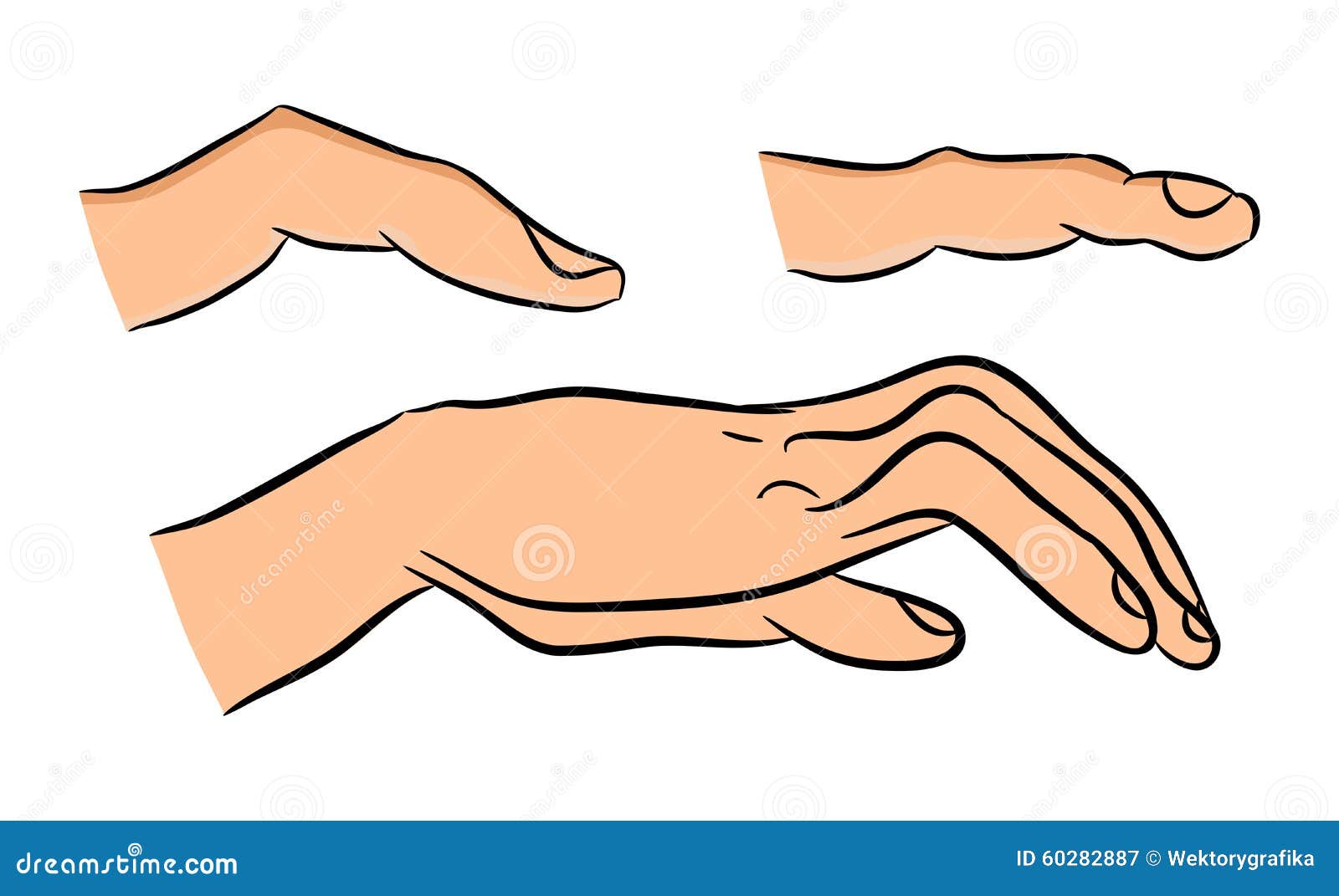 Image of Cartoon Human Hand and Fingers. Vector Illustration Isolated ...