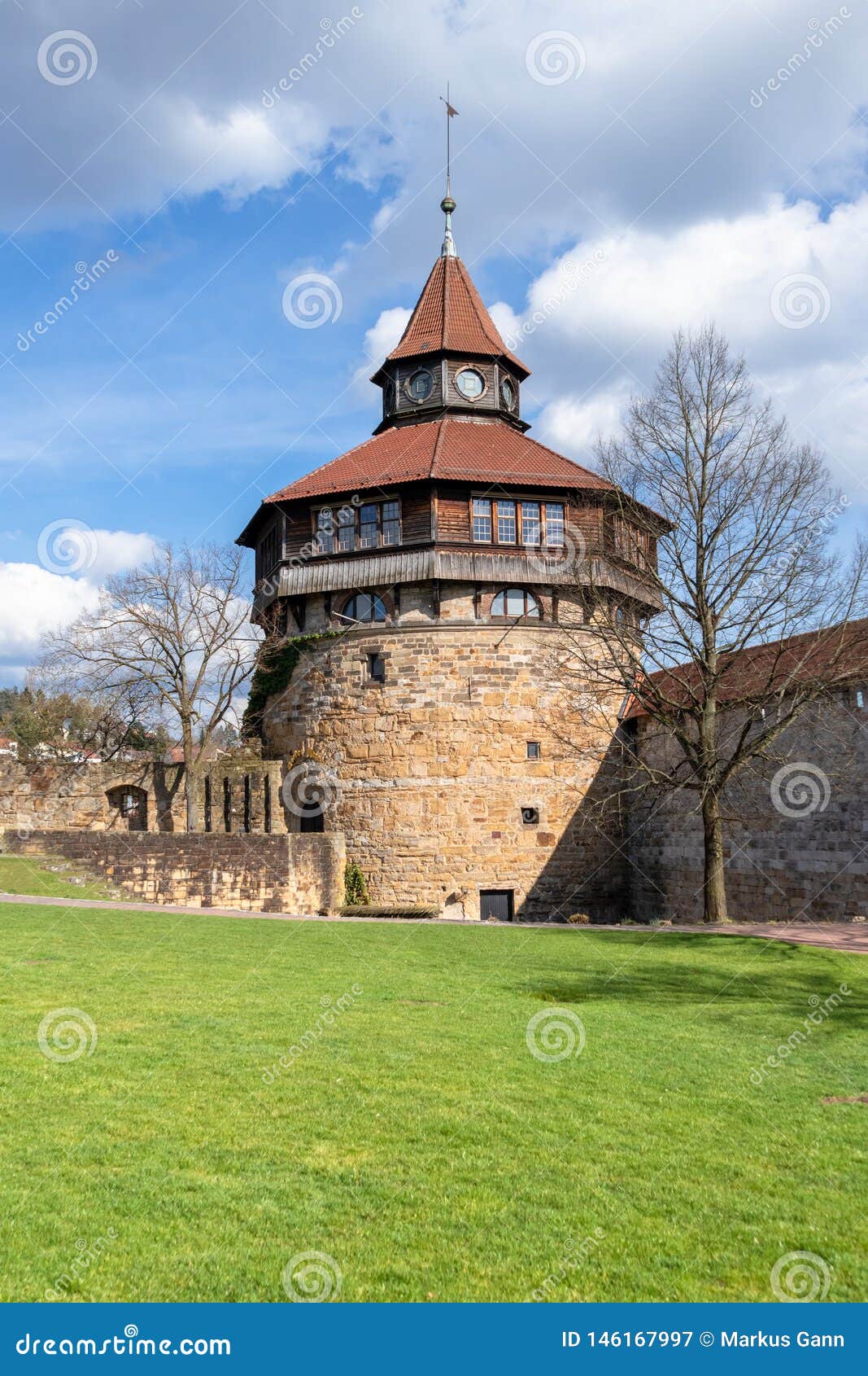 Castle Tower of Esslingen Stuttgart Germany Stock Image - Image of town ...