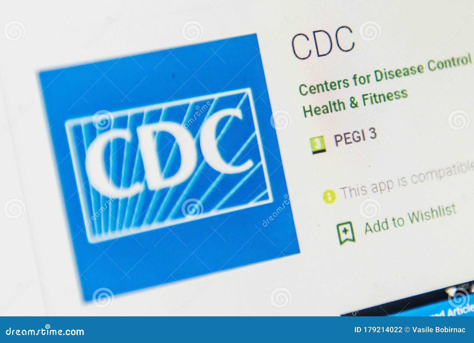CDC Facebook App Icon. Selective Focus. Editorial Photography - Image ...