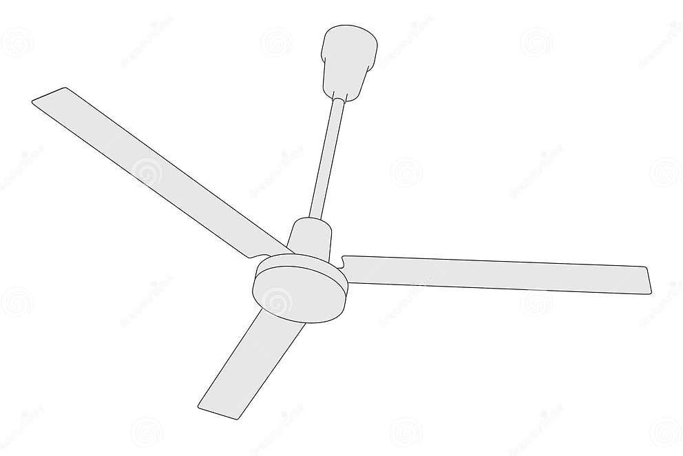 Image of ceiling fan stock illustration. Illustration of turbine - 36413058