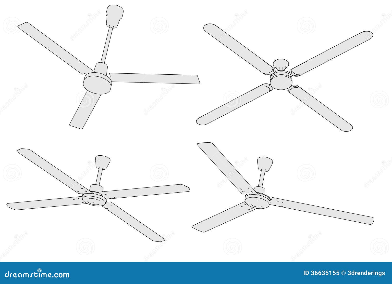 Image of ceiling fans stock illustration. Illustration of ceiling ...