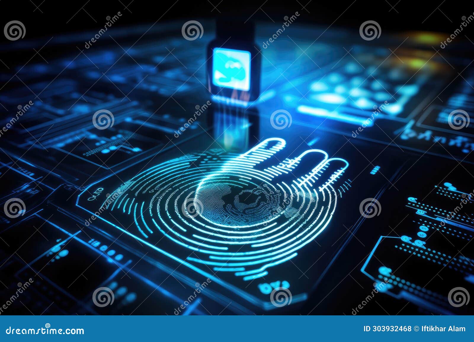 An Image of a Cell Phone with a Fingerprint on it, Highlighting the Use ...