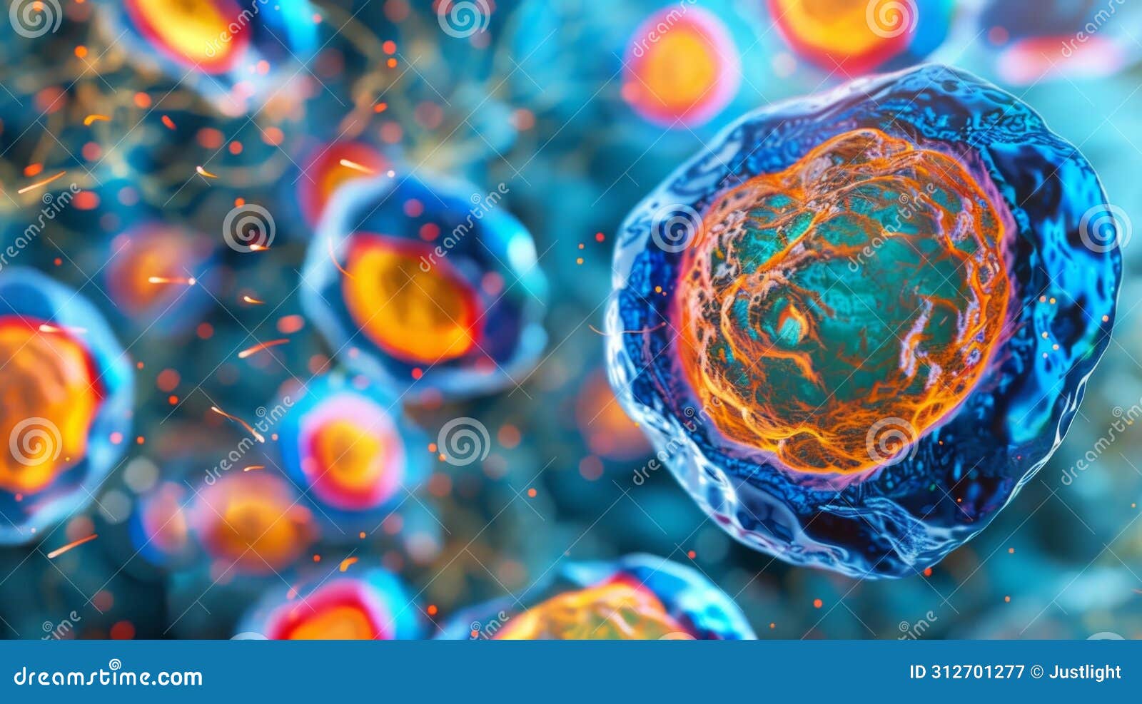 An Image of a Cell Undergoing Apoptosis with Notable Changes in Its ...