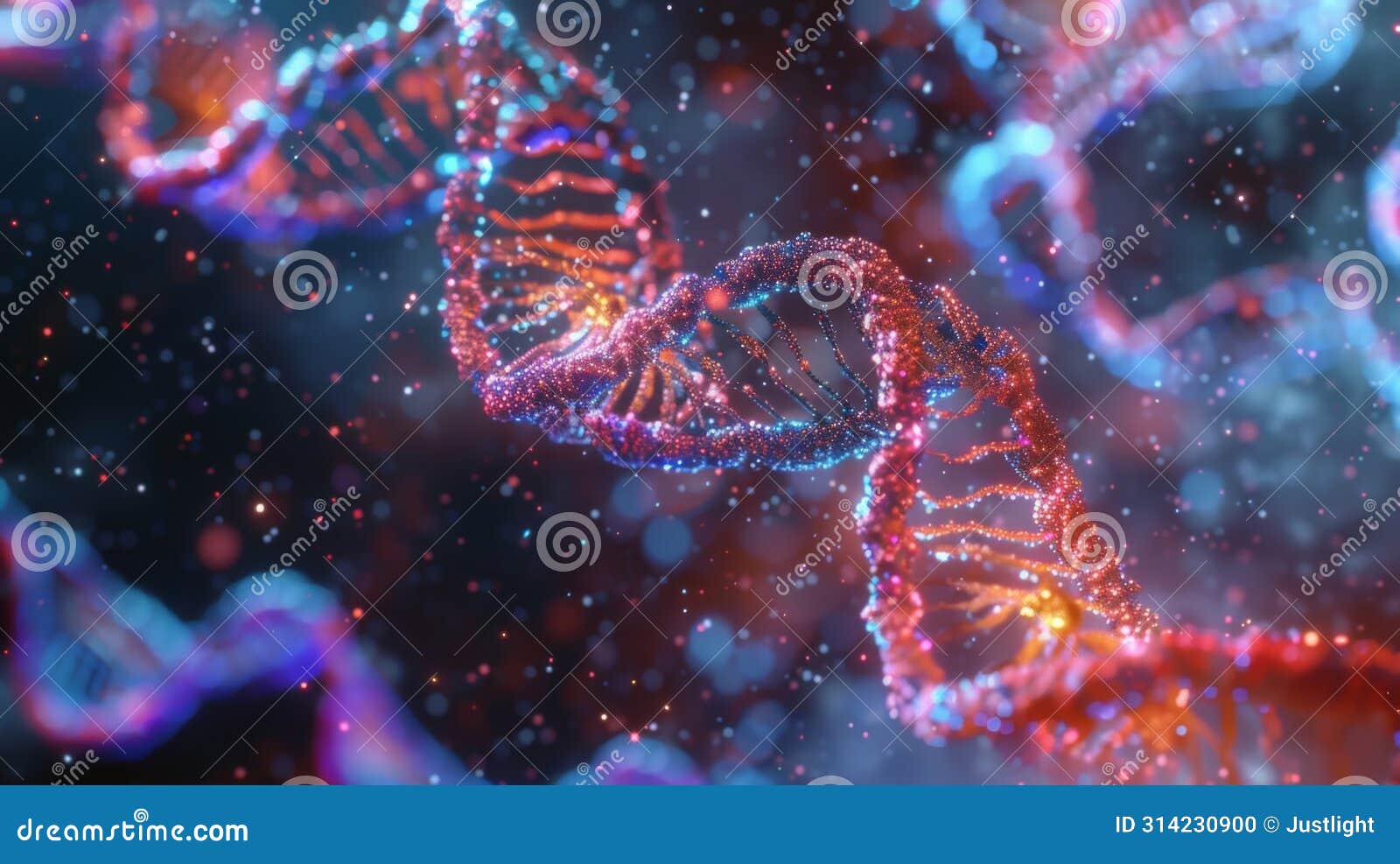 An Image of a Cell Undergoing the Process of DNA Replication with ...