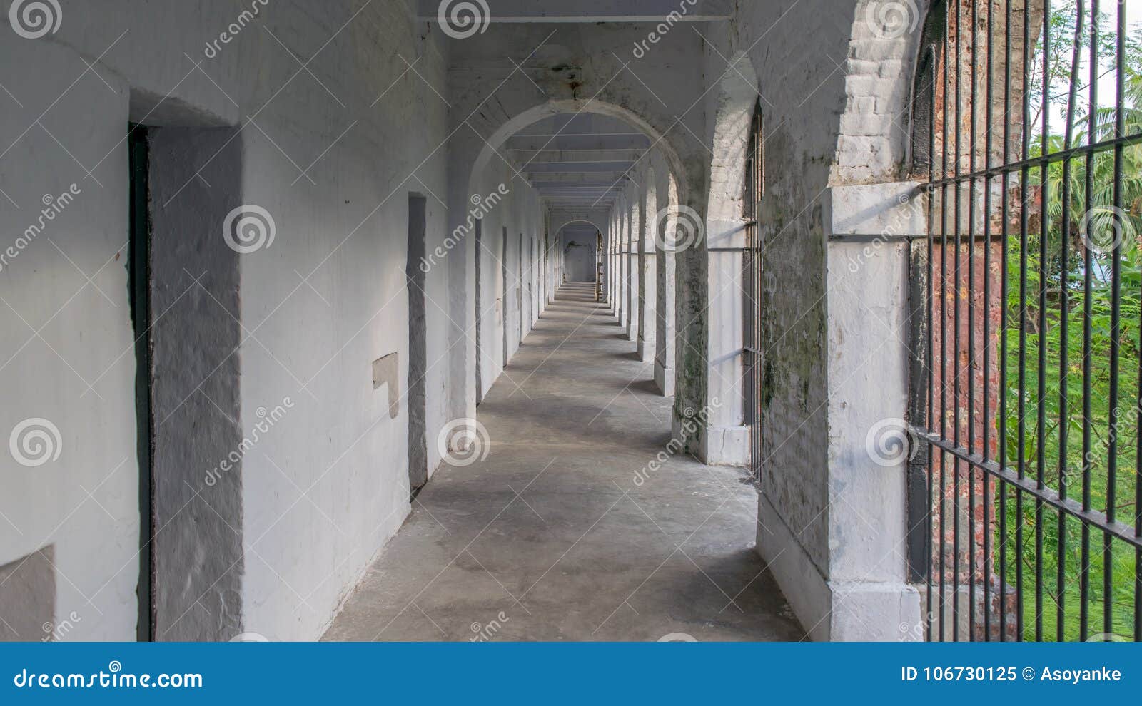 Image of Cellular Jail Corridor, Shot from Middle Tower of Cellular ...