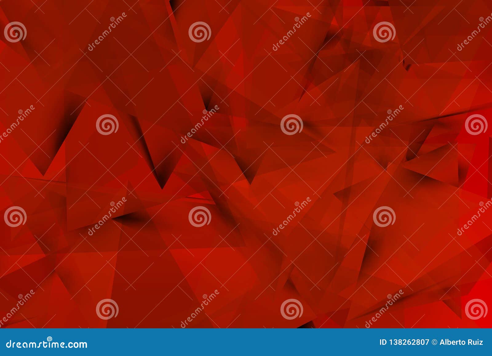 Composition of Red Triangles with Shadows Stock Illustration ...