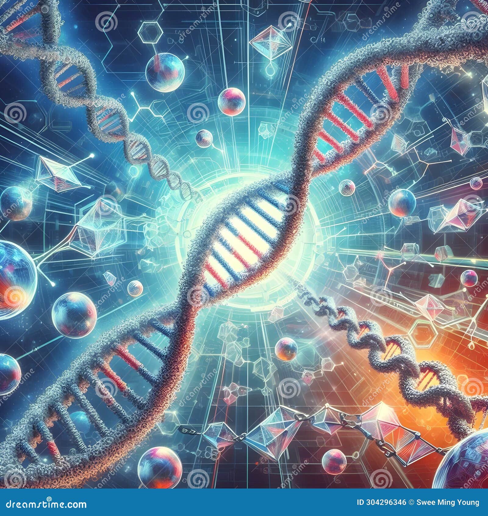 Image of a Chain Science Dna Chemistry Biotechnology Molecule Medical ...