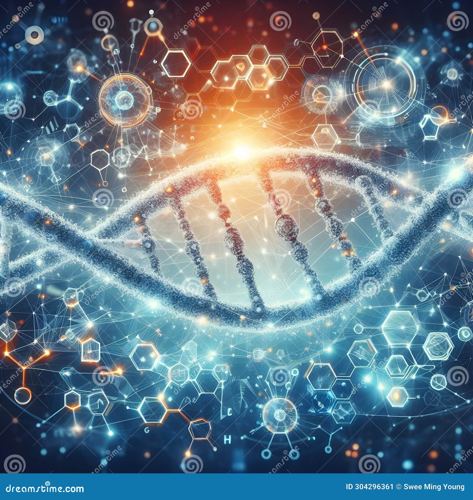 Image of a Chain Science Dna Chemistry Biotechnology Molecule Medical ...