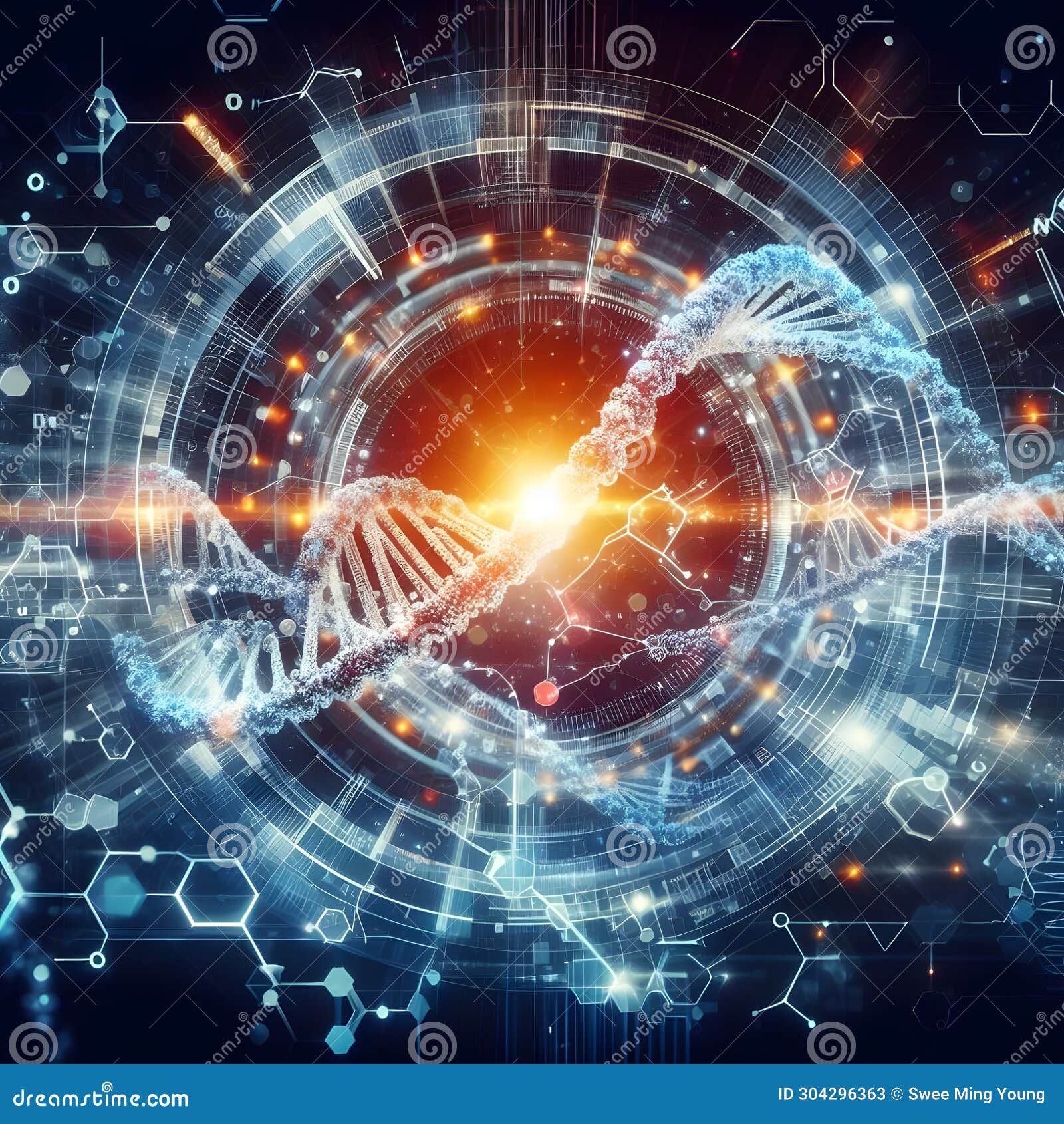 Image of a Chain Science Dna Chemistry Biotechnology Molecule Medical ...