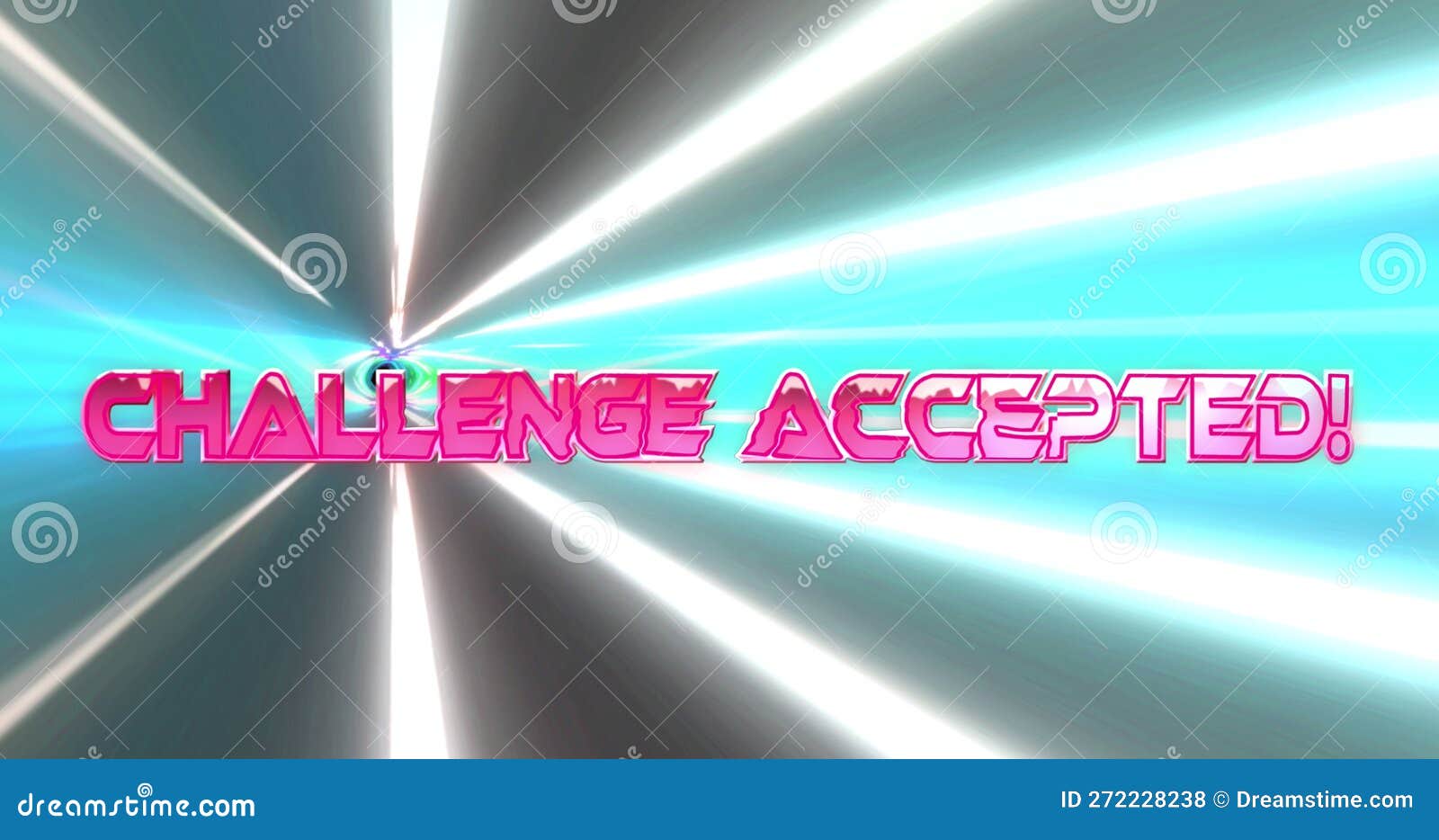 Image of Challenge Accepted Text and Light Trails on Black Background ...