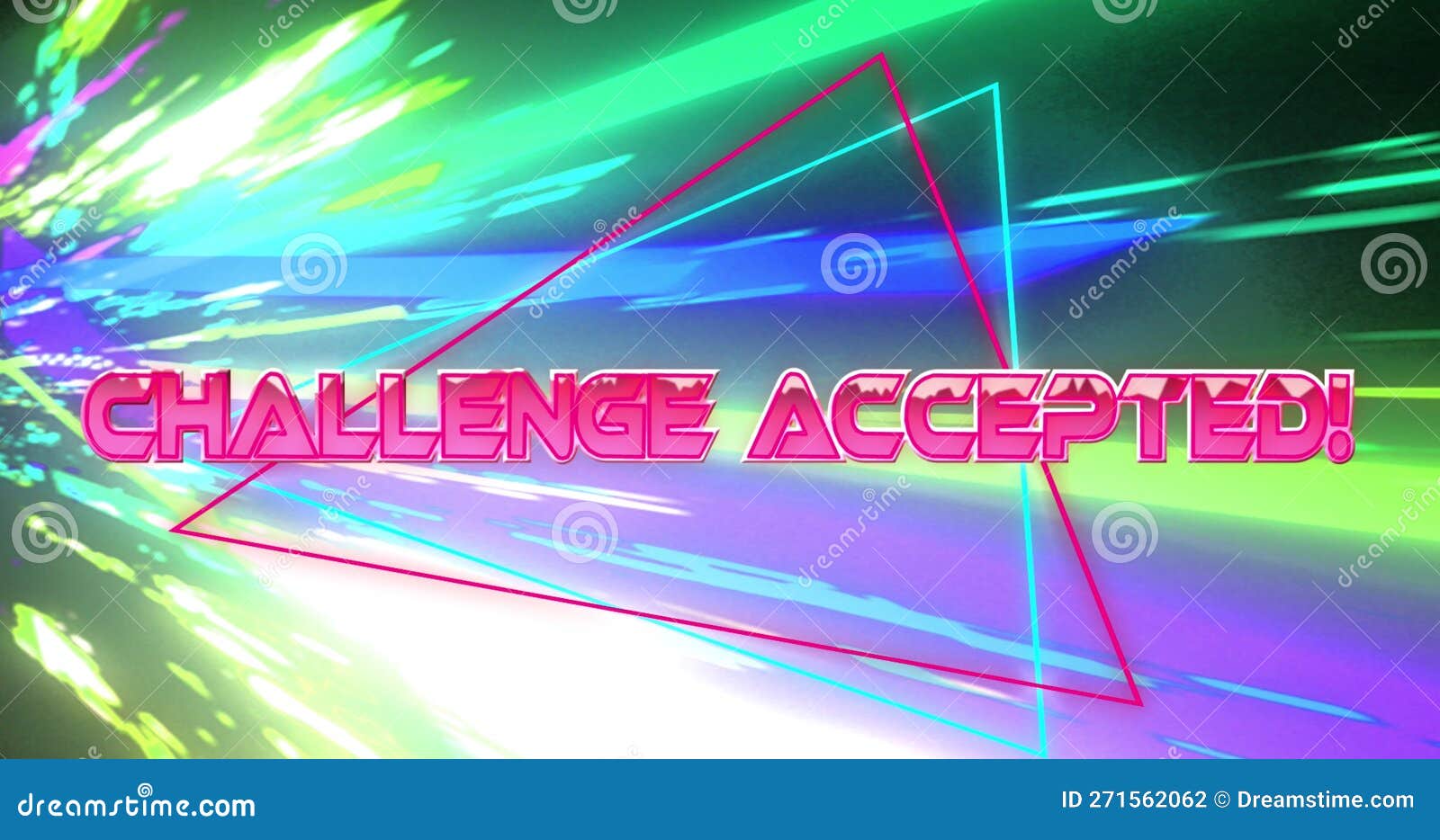 Image of Challenge Accepted Text on Multi Coloured Background Stock ...