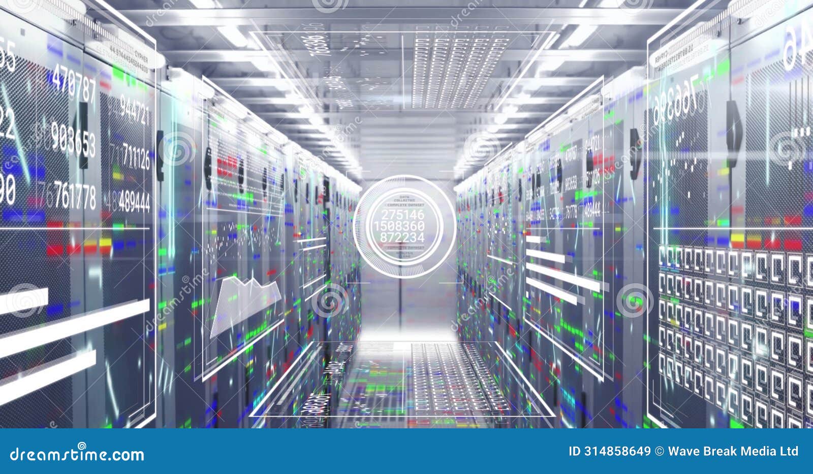 Image of Changing Numbers in Loading Circles, Graphs Over Multicolored ...