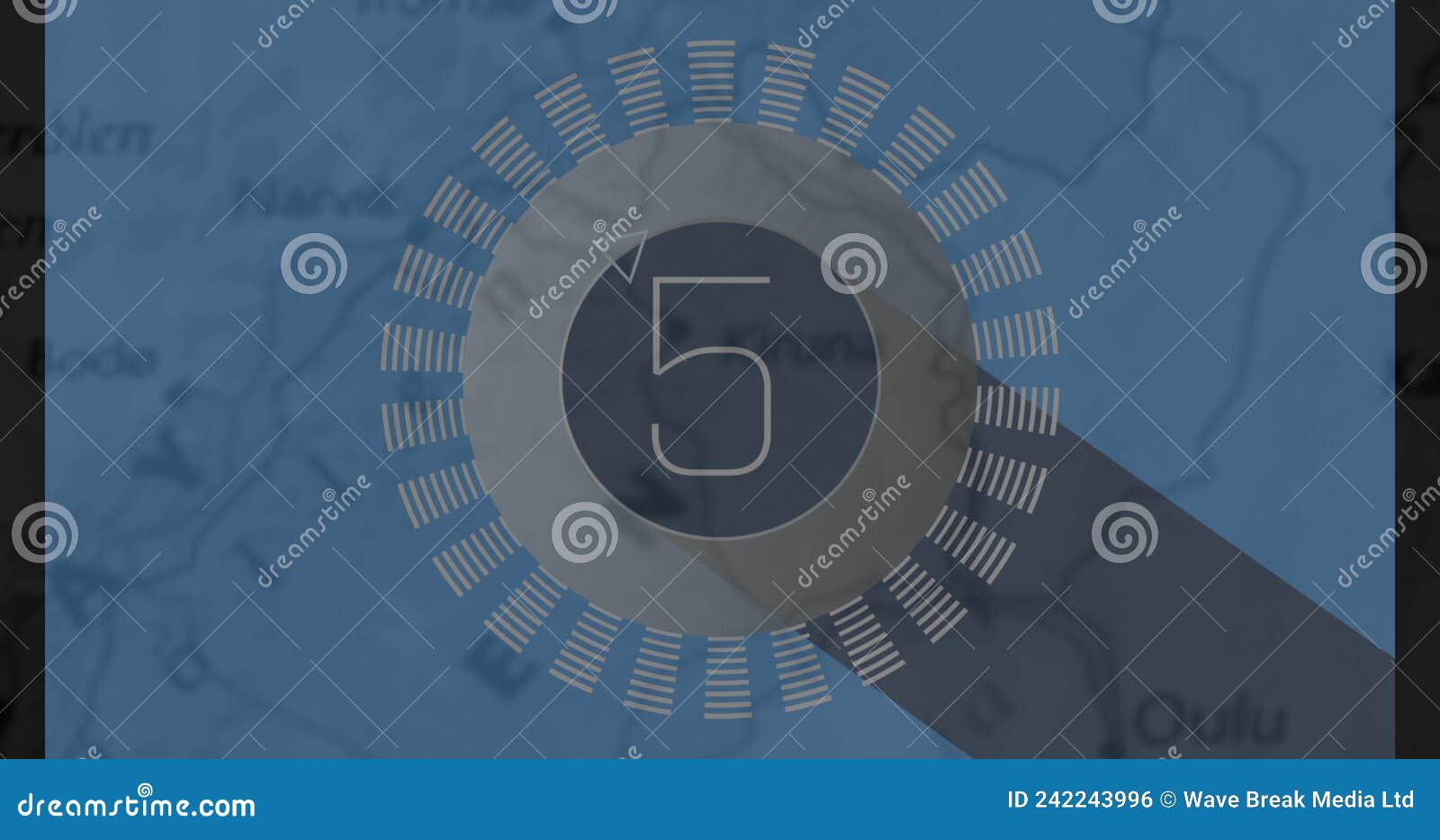 Image of Changing Numbers Over Map Stock Illustration - Illustration of ...