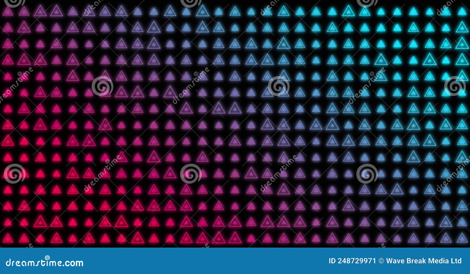 Image of Changing Red and Blue Triangles on Black Background Stock ...