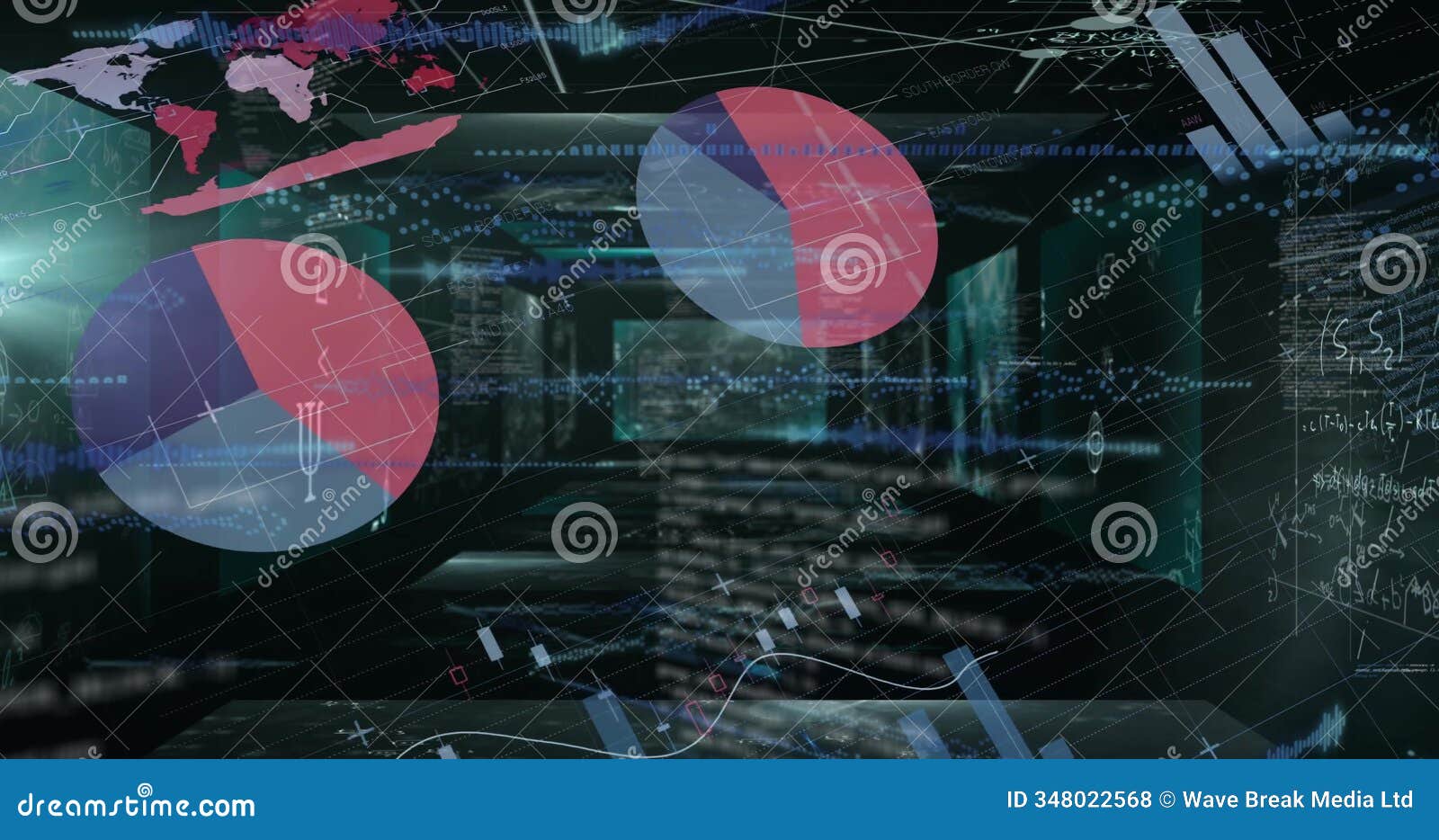 Image of Charts and Graphs Processing Data on Multiple Interface Screens Stock Photo - Image of ...