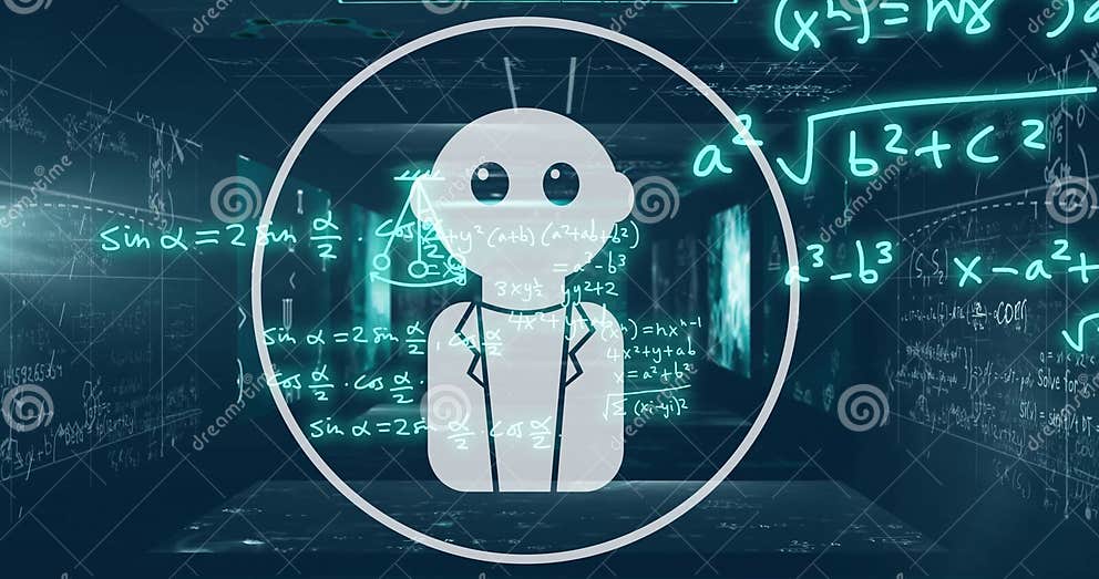 Image of Chat Bot, Ai Text and Mathematical Data Processing Stock Image ...